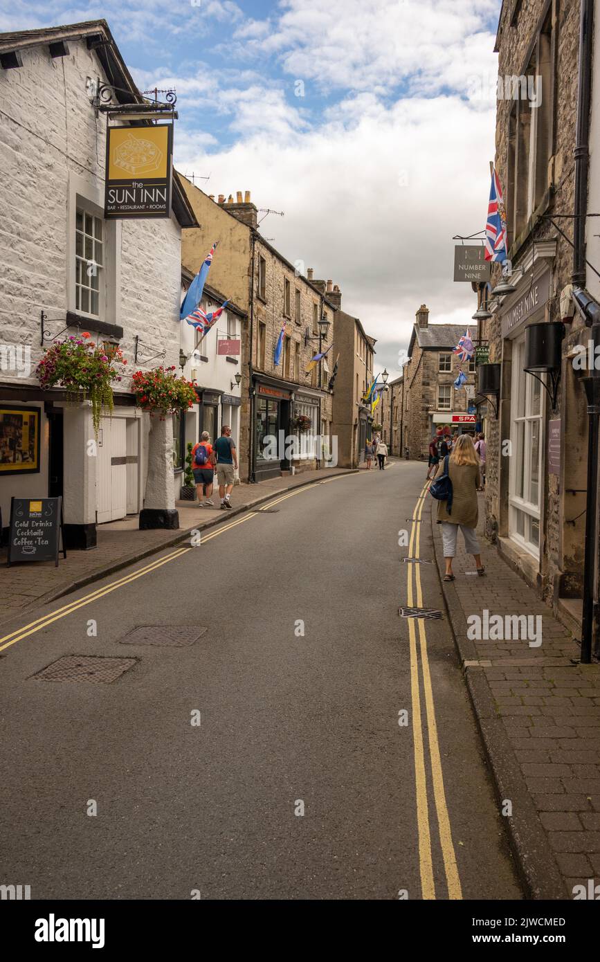 Market Street, Kirkby Lonsdale, South Lakeland, Cumbria, UK Stock Photo ...
