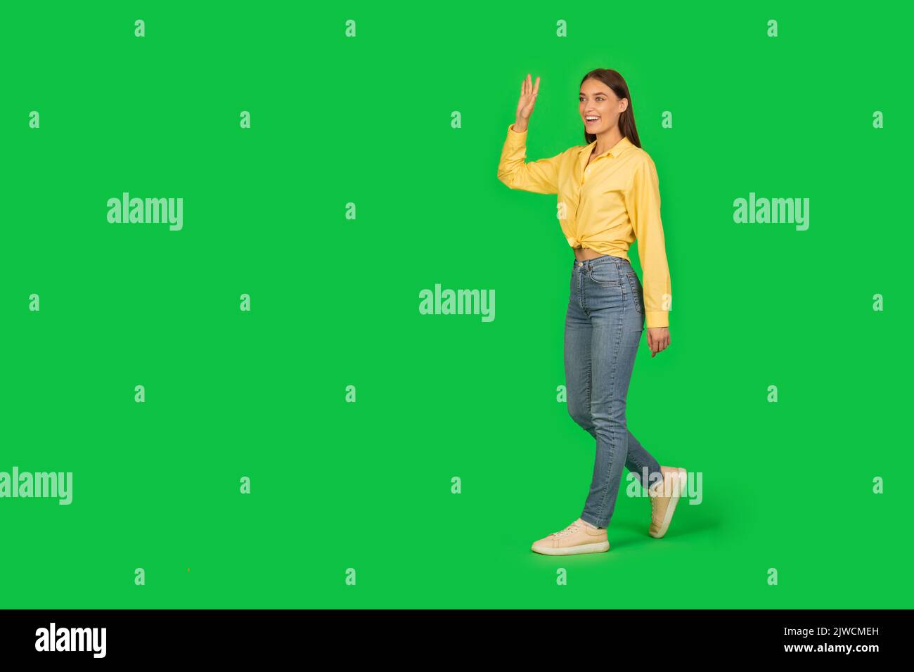 People walking side view studio hi-res stock photography and images - Alamy