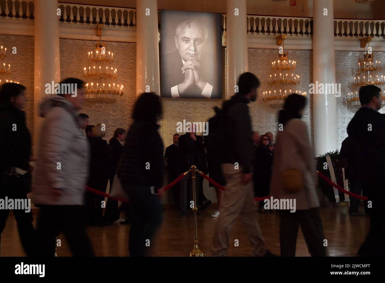 Moscow. A ceremony of farewell to the former president of the USSR ...