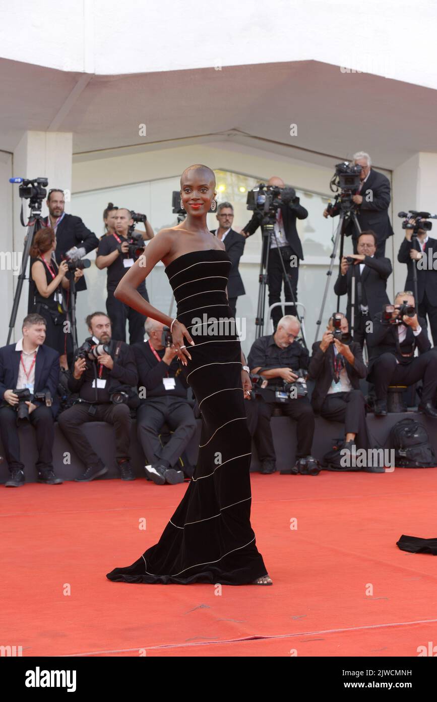 Celebrities models attend the opening of the 79th Venice Film Festival ...