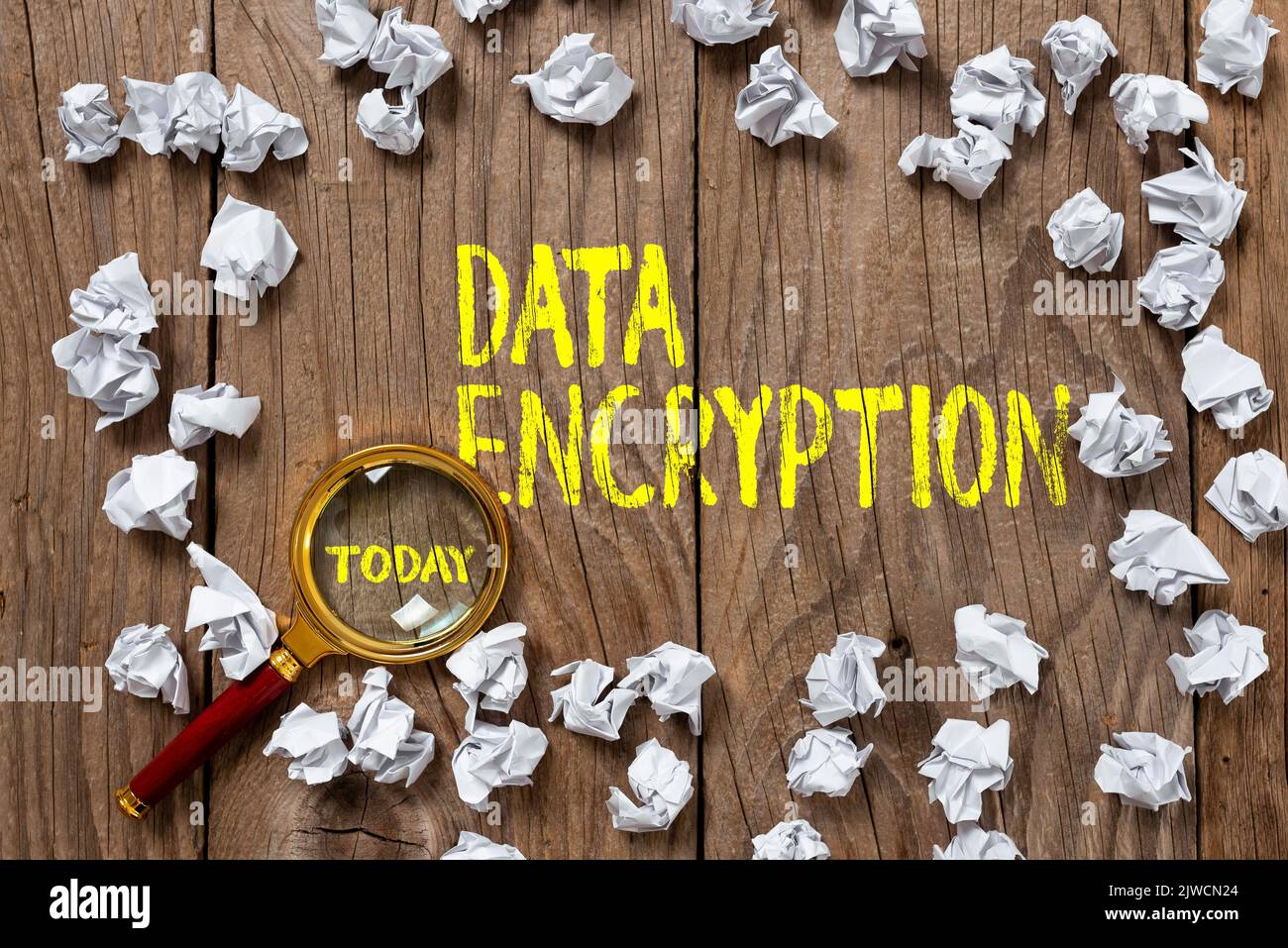 Text Sign Showing Data Encryptionsymmetric Key Algorithm For The Encrypting Electronic Data
