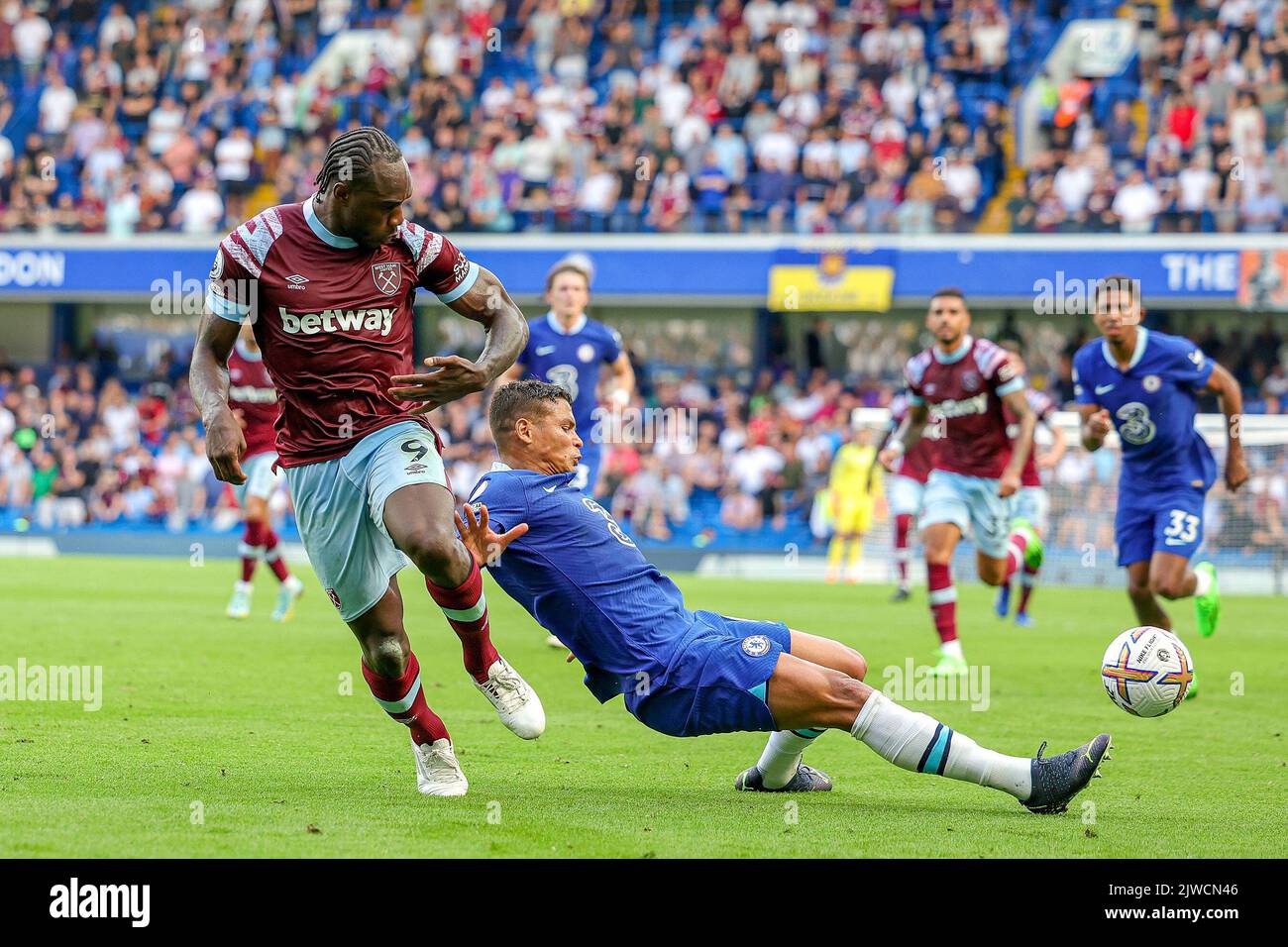 Thiago Silva (6) of Chelsea during the Premier League match between ...