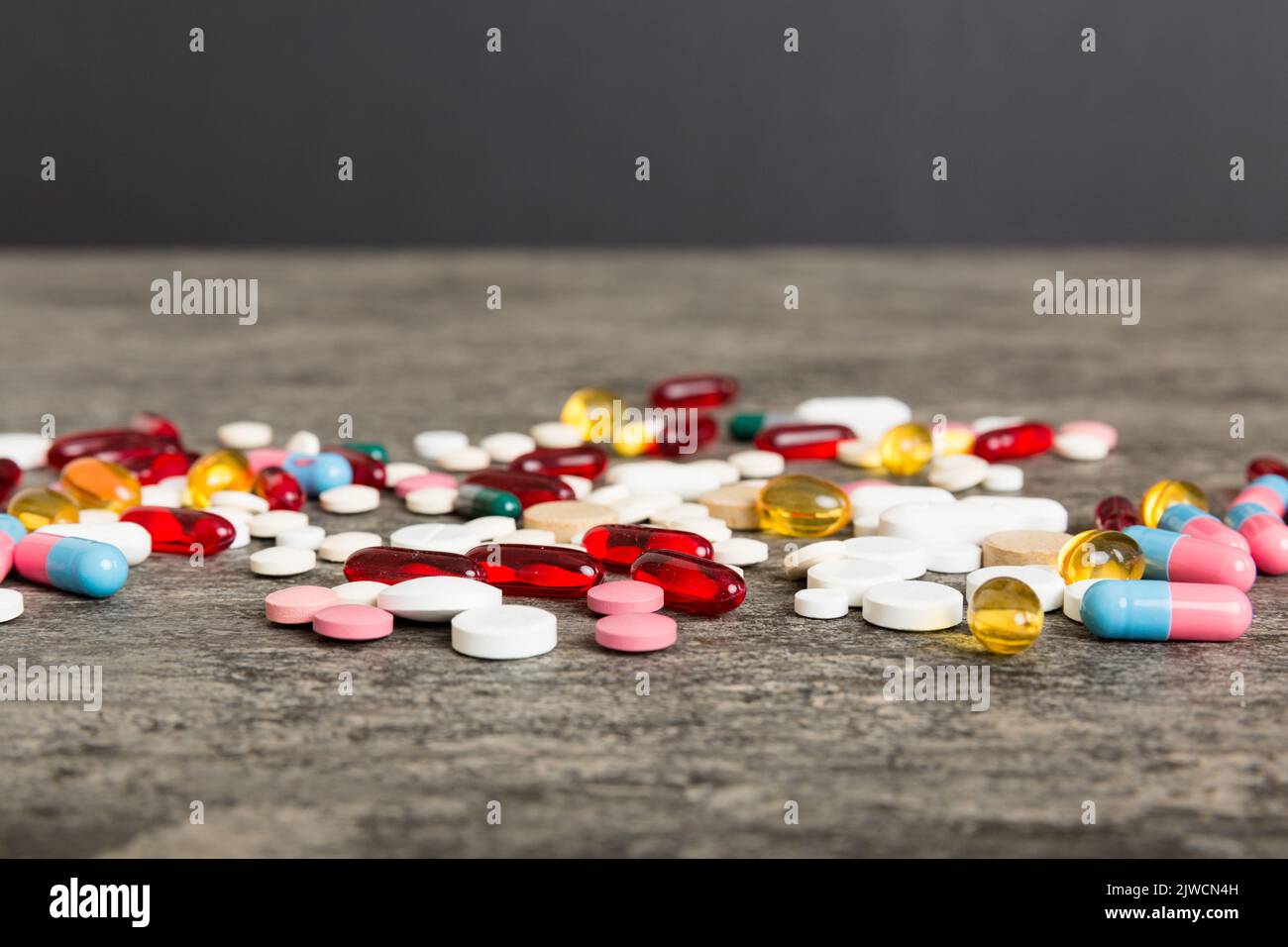 Collection Of Various Medical Tablets And Pills. Assorted ...
