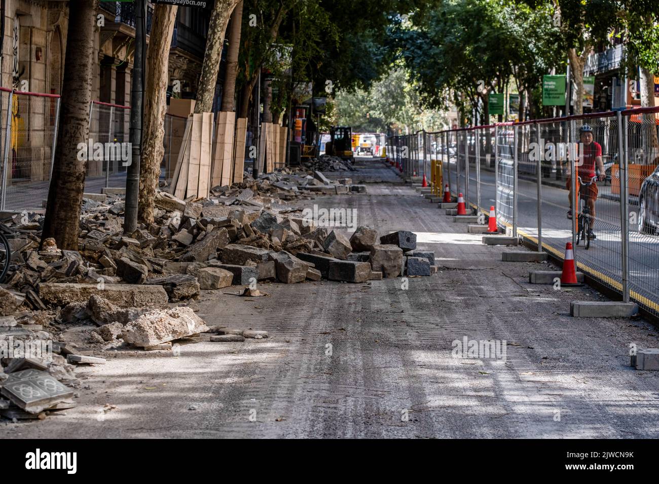 Barcelona, Spain. 04th Sep, 2022. A section of Consell de Cent street ...