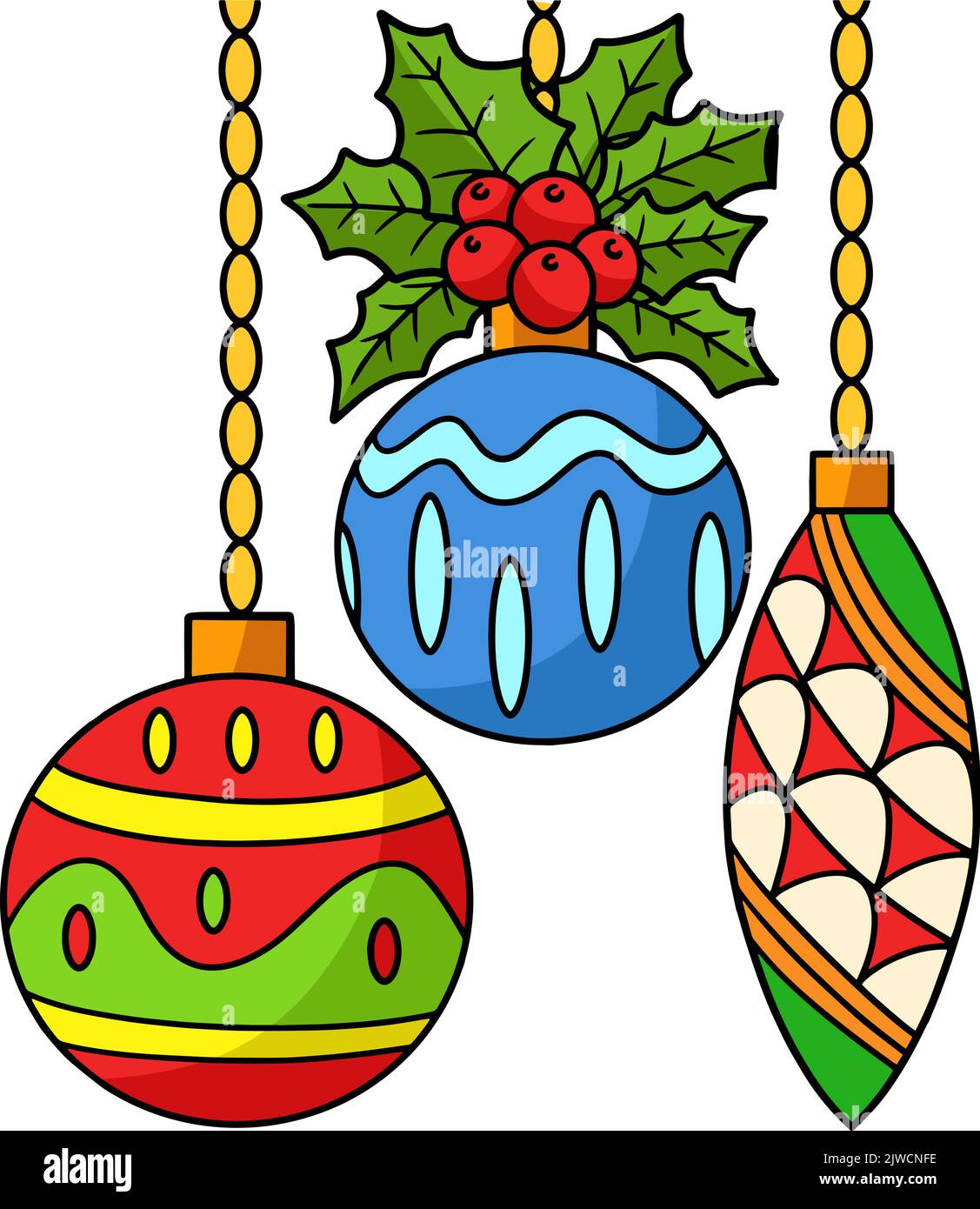 Christmas Ornament Cartoon Colored Clipart Stock Vector Image & Art - Alamy