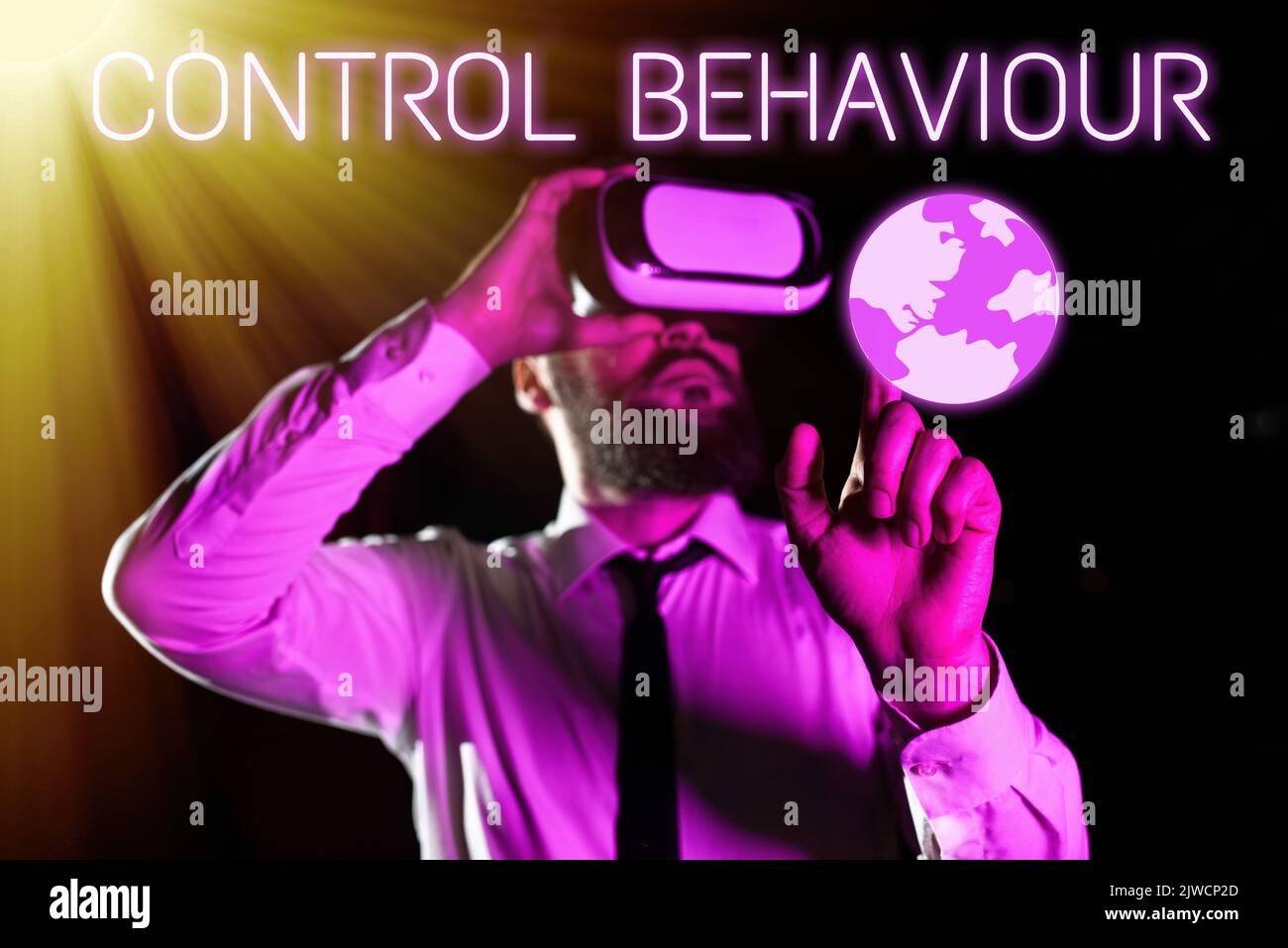 Text caption presenting Control BehaviourExercise of influence and ...