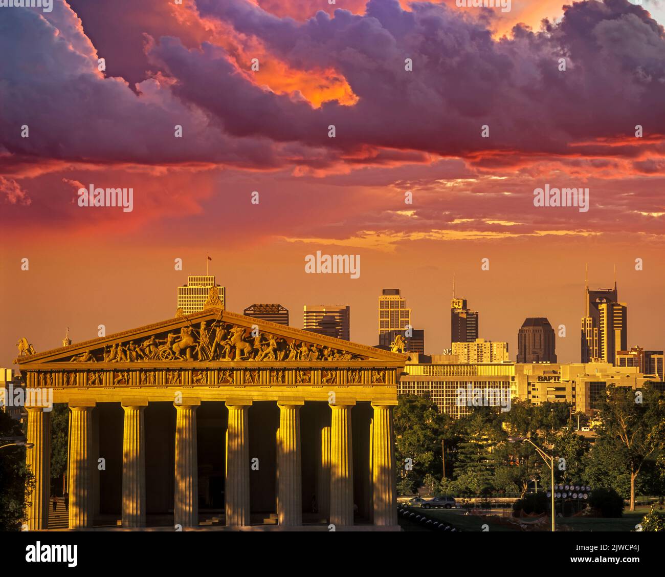 2003 HISTORICAL PARTHENON REPLICA CENTENNIAL PARK NASHVILLE SKYLINE TENNESSEE USA Stock Photo ...