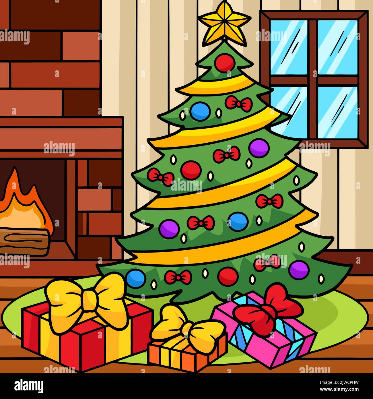 Christmas Gifts Under Tree Clip Art