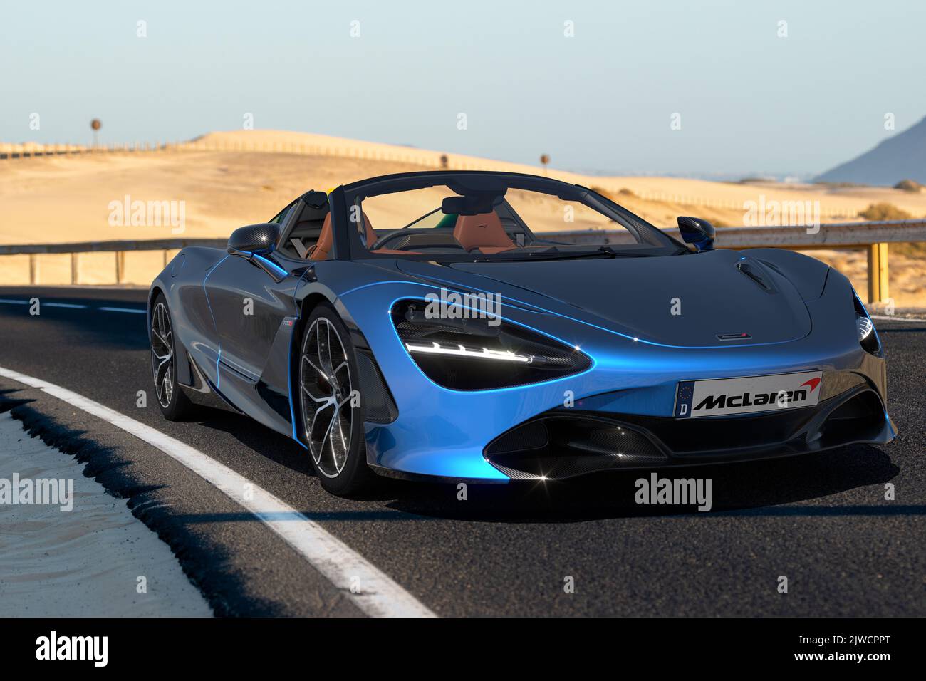 McLaren 720s Spider - Fast & Comfortable Convertible supercar Stock ...