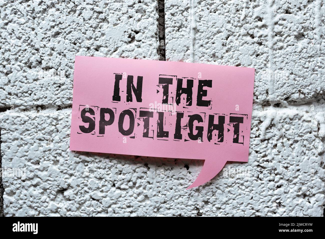 Text showing inspiration In The Spotlightwhen crowd concentrating with ...
