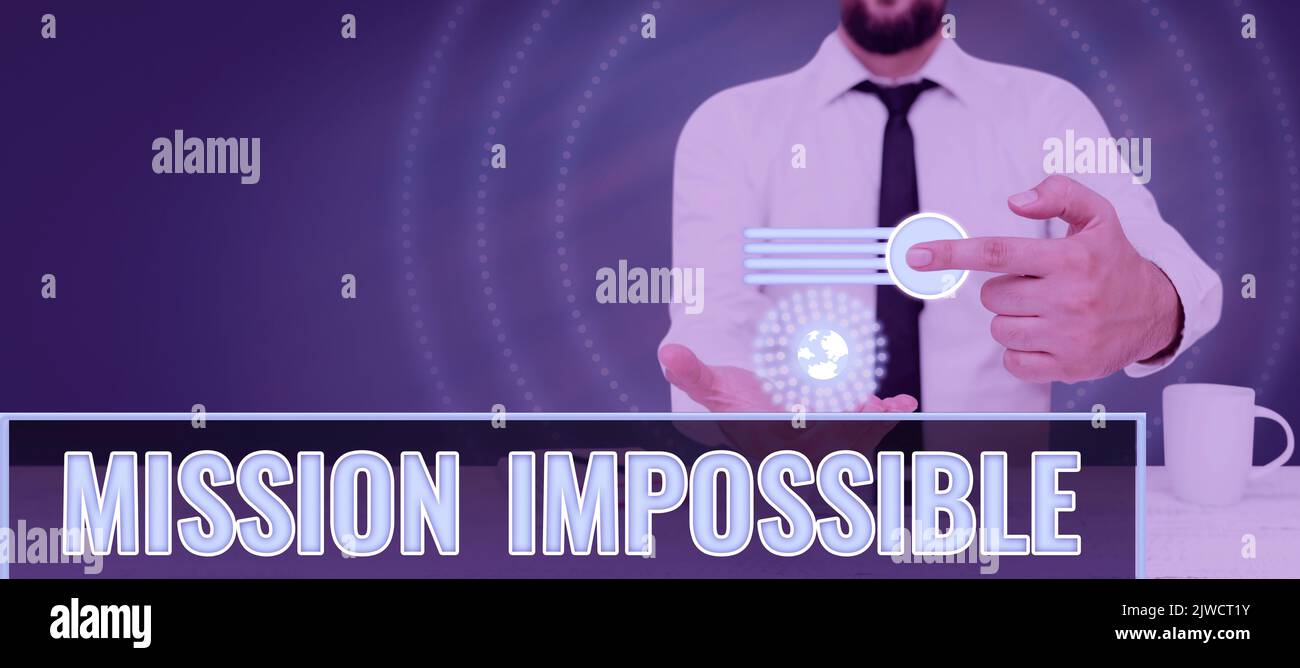 Handwriting text Mission ImpossibleDifficult Dangerous Assignment ...