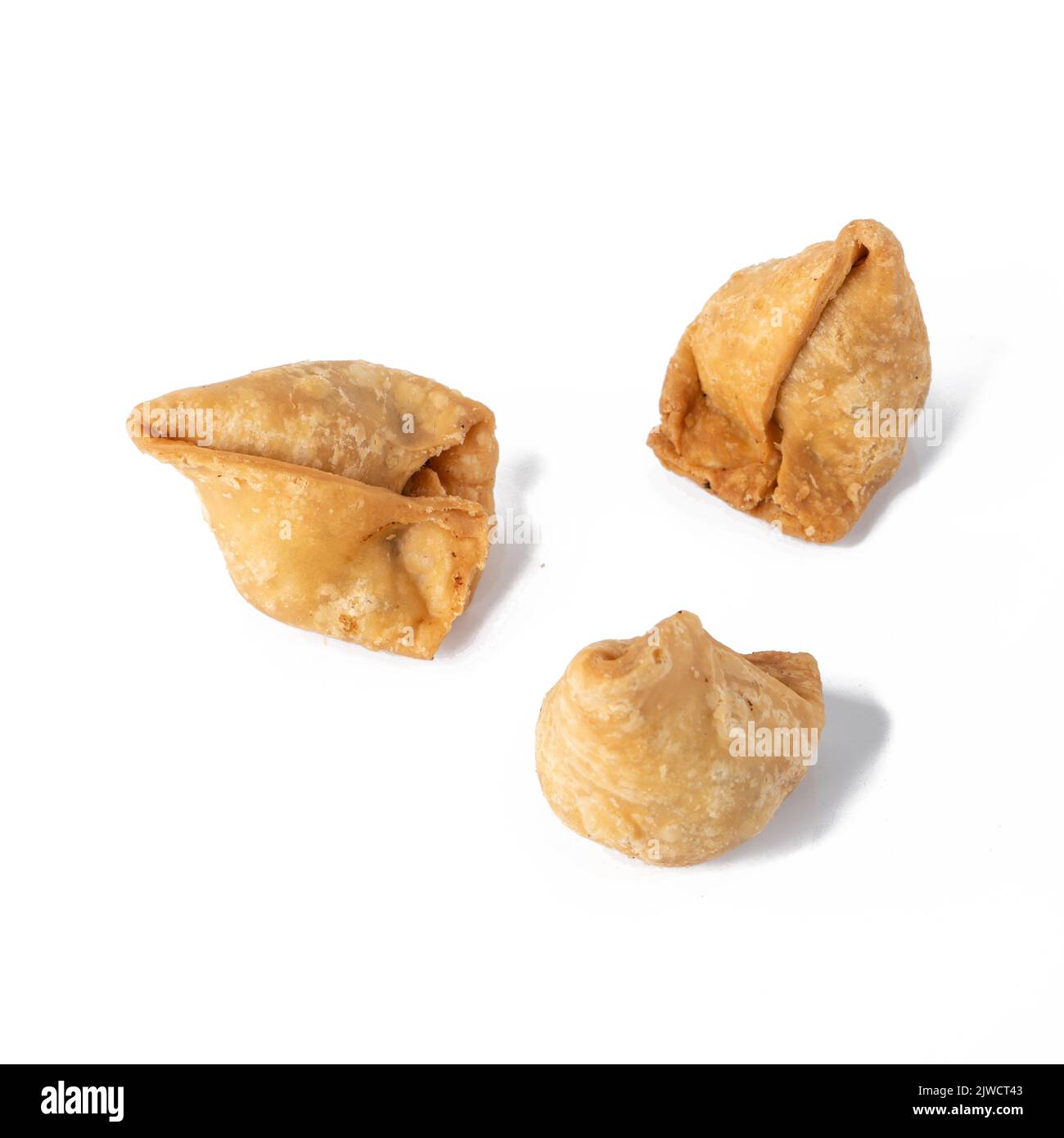 Samsa or samosas on white background. A Traditional Indian food Stock ...