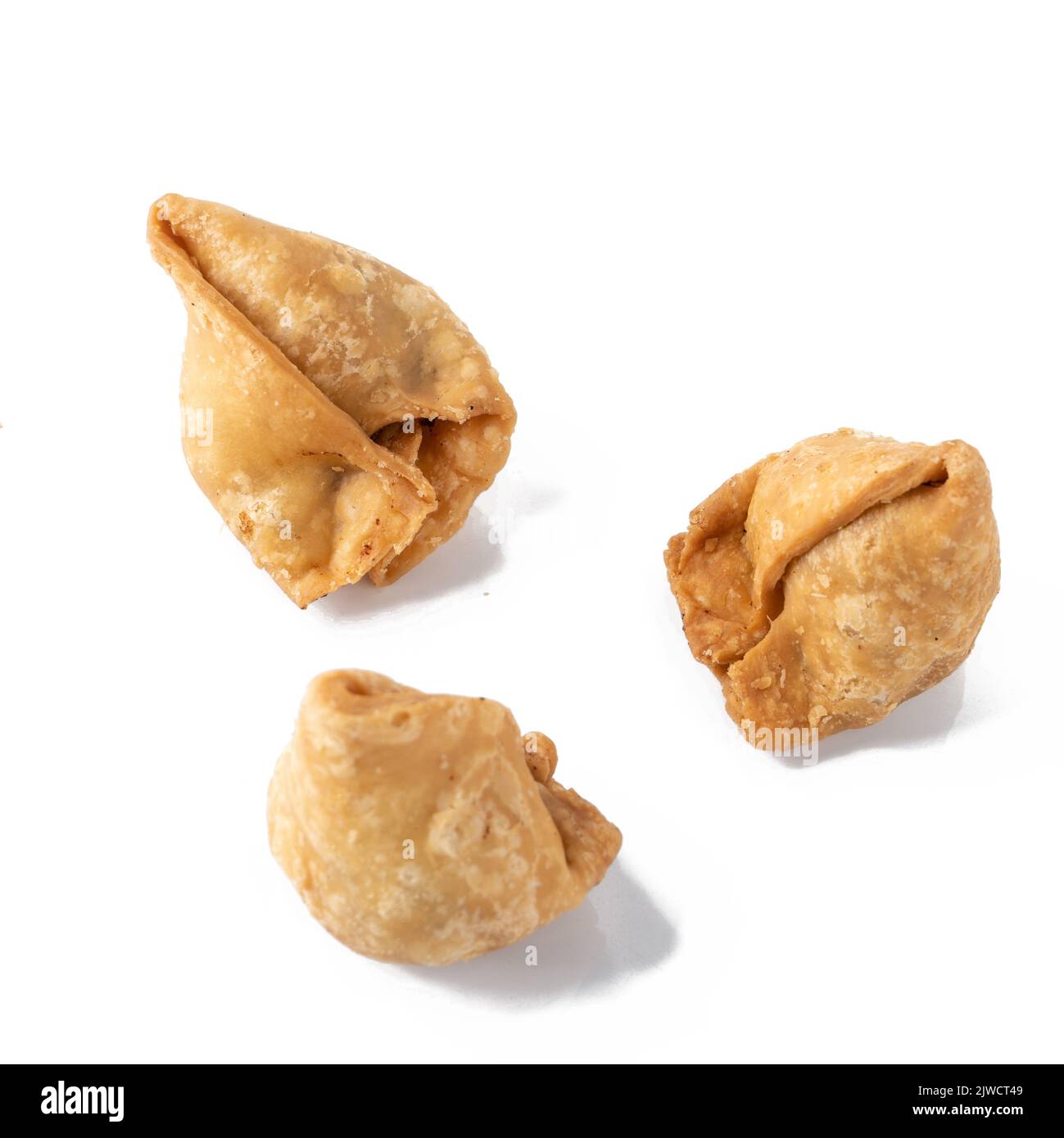 Samsa or samosas on white background. A Traditional Indian food Stock ...