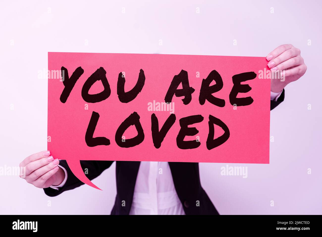 Text caption presenting You Are Loved. Business overview Somebody loves ...