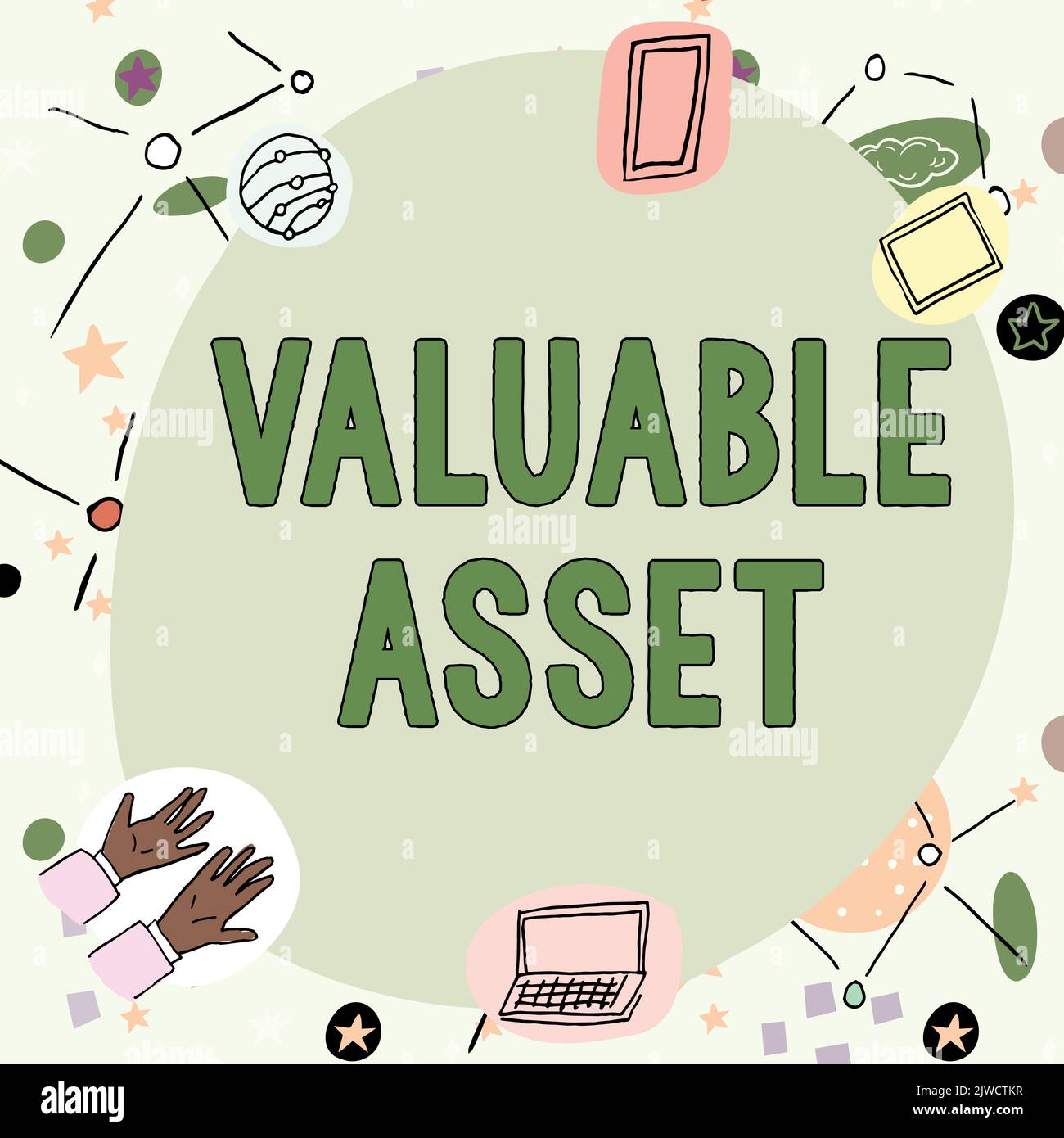Text showing inspiration Valuable AssetYour most valuable asset is your ...