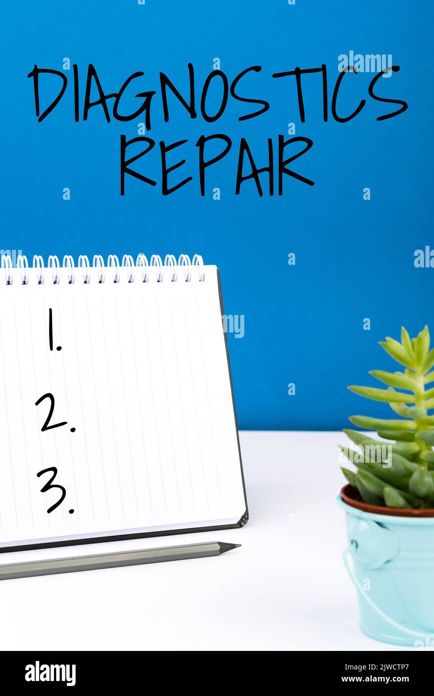 Inspiration showing sign Diagnostics RepairA program or routine that ...