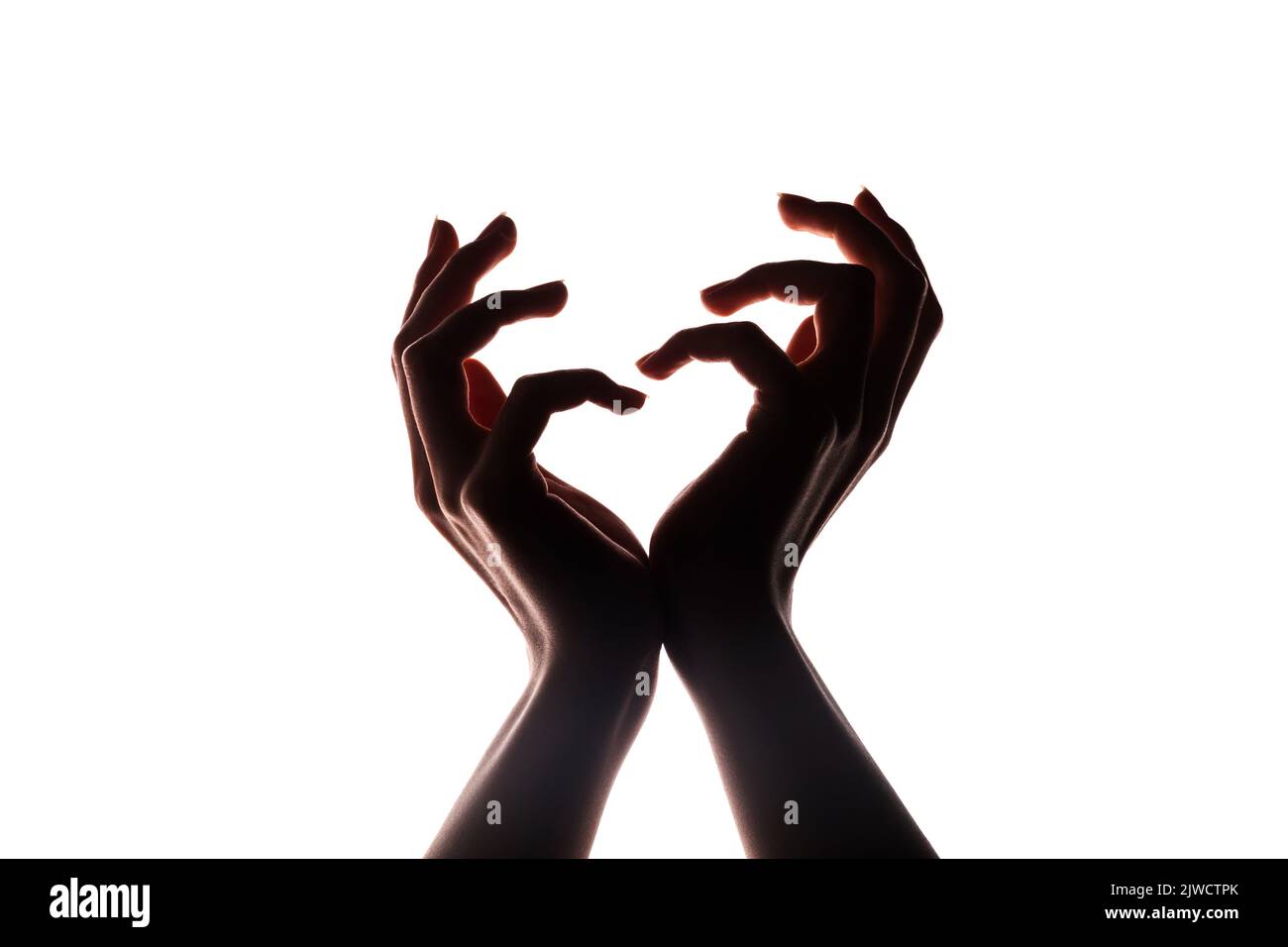 love symbol donation charity hands invisible heart Stock Photo - Alamy