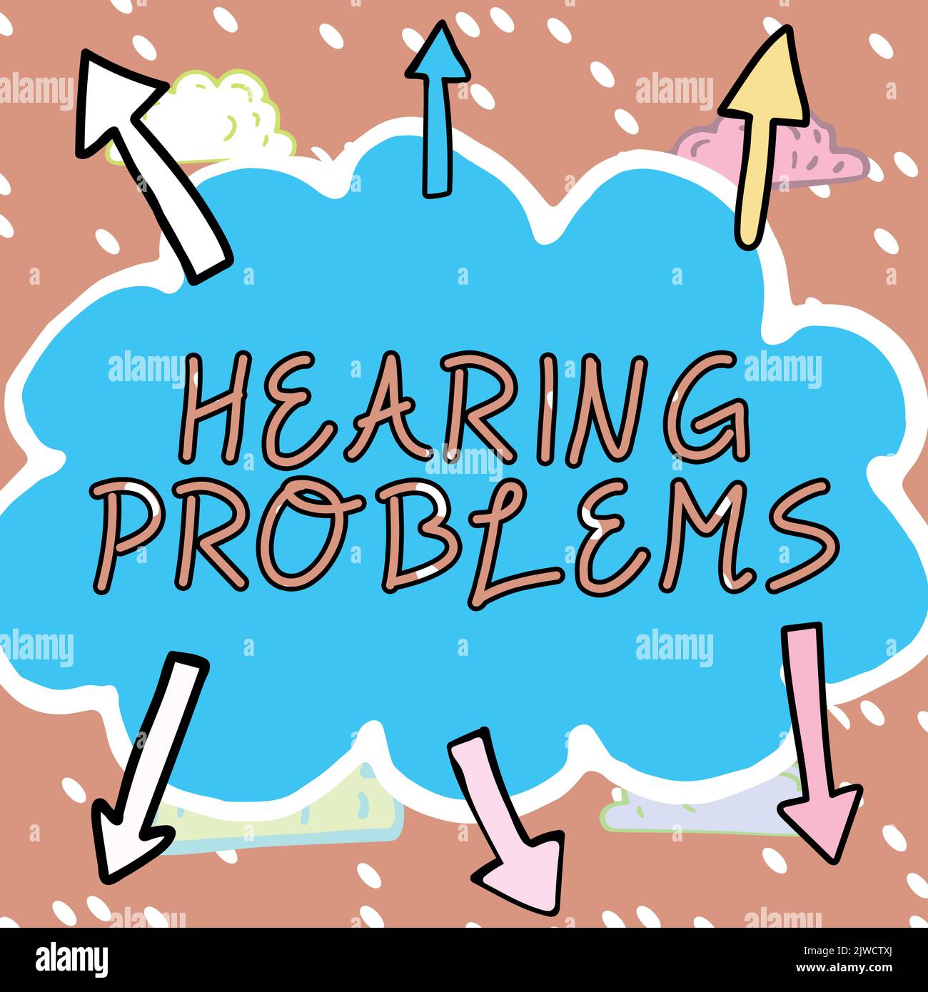Writing displaying text Hearing Problemsis partial or total inability ...