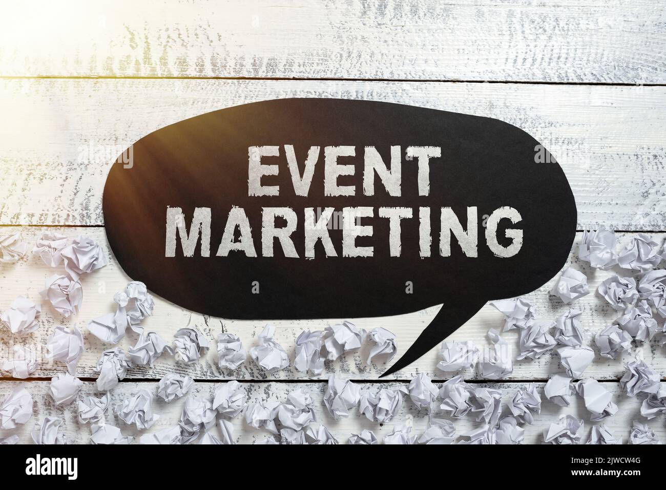 Conceptual caption Event Marketingdescribes process of developing ...