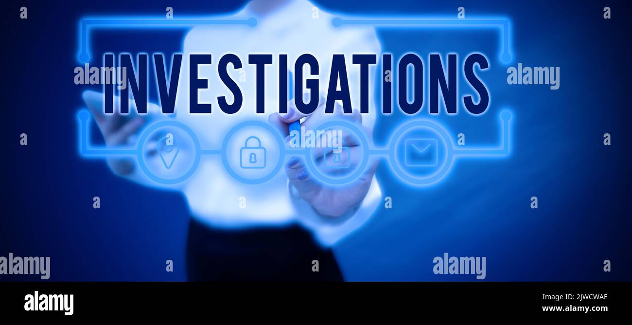 Text Sign Showing Investigationsthe Formal Action Or Systematic