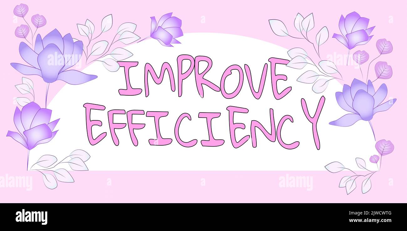 Text sign showing Improve EfficiencyCompetency in performance with ...