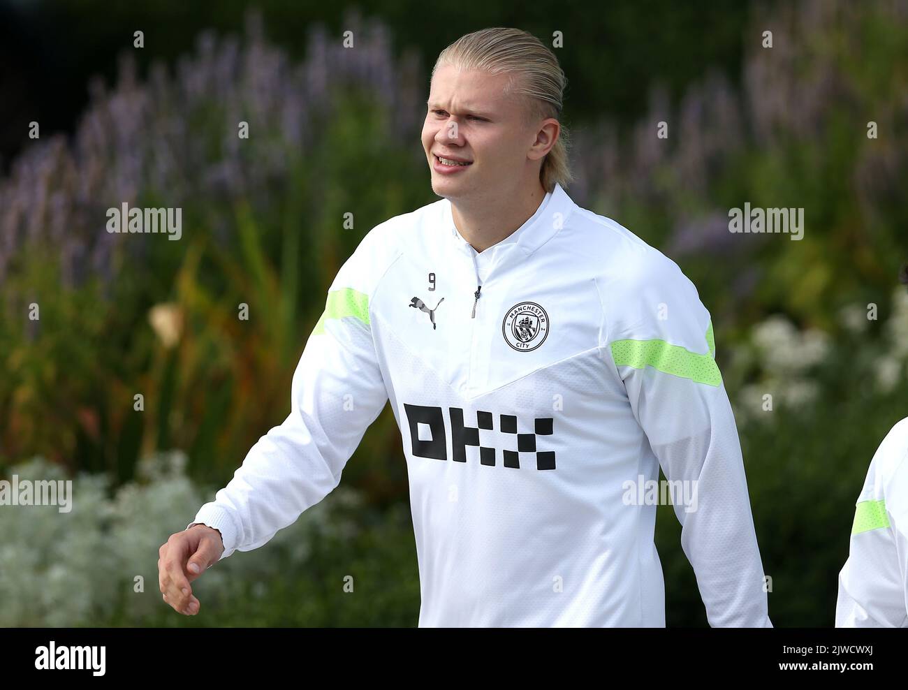 Manchester City's Erling Haaland during a training session at the City ...