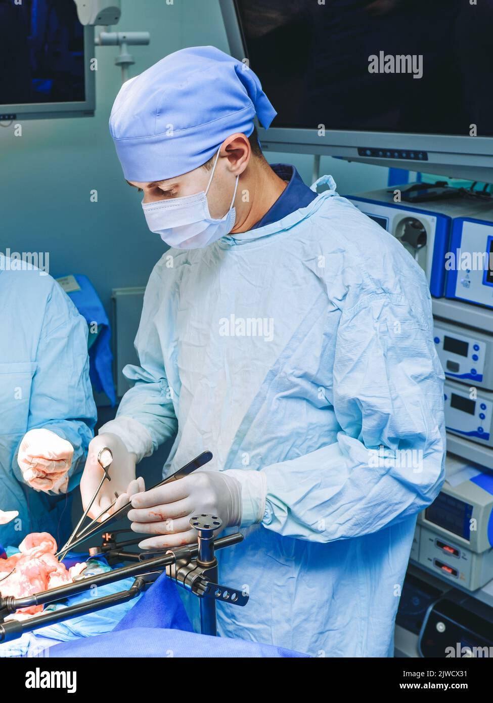 The surgeon performs surgery. Operation in the hospital. healthcare ...