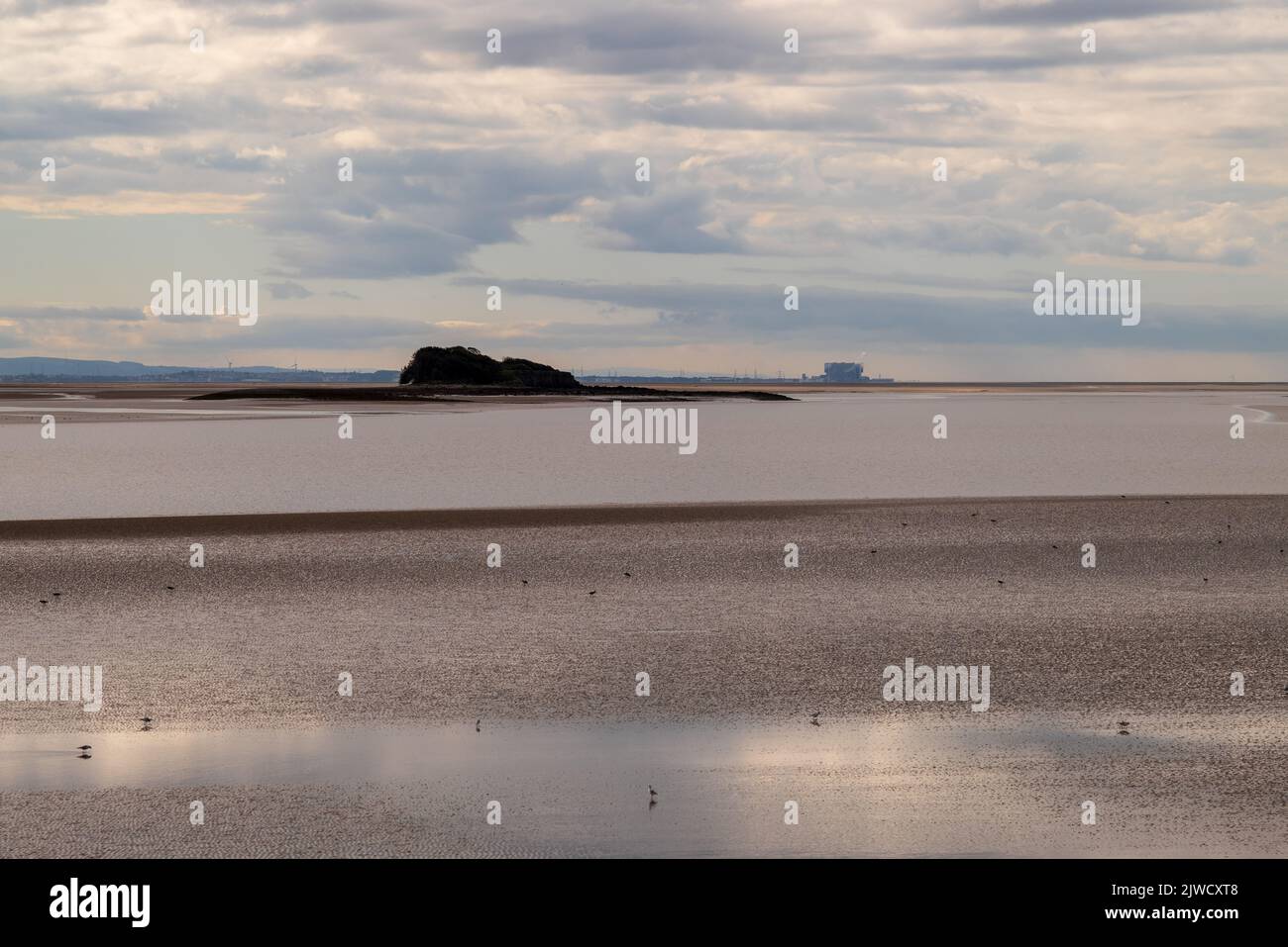 Looking across Morecambe Bay towards Chapel Island and Morecambe from ...