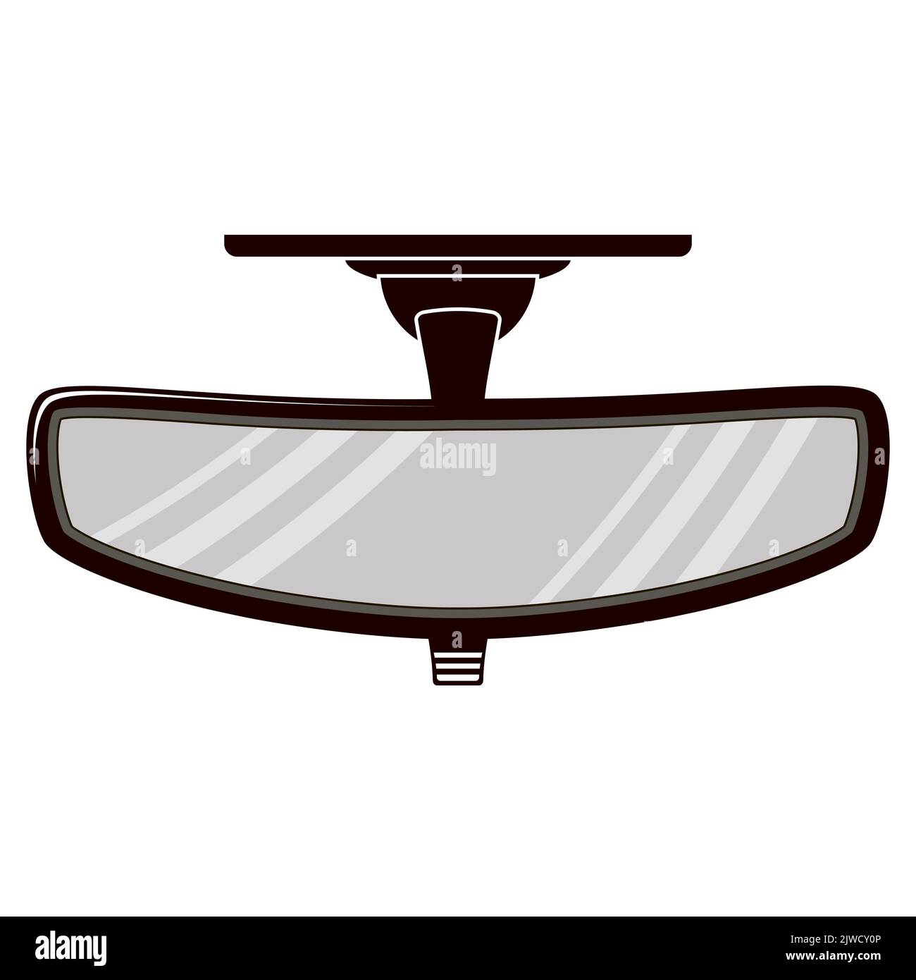 Modern mirror car icon view from inside illustration isolated on white ...