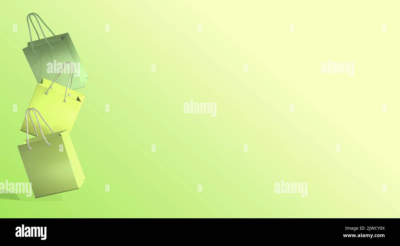 3D sale background banner fashion carrier bag bags with copy space ...