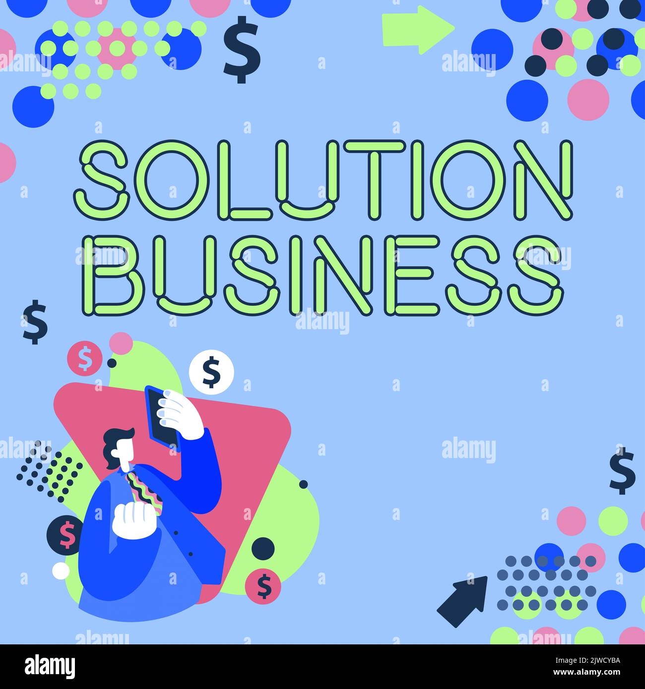 Text caption presenting Solution BusinessMarketing and advertising ...