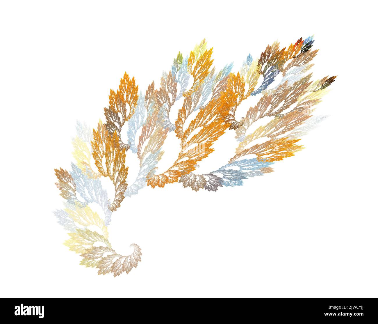 Fractal in the form of a branch with leaves Stock Photo - Alamy