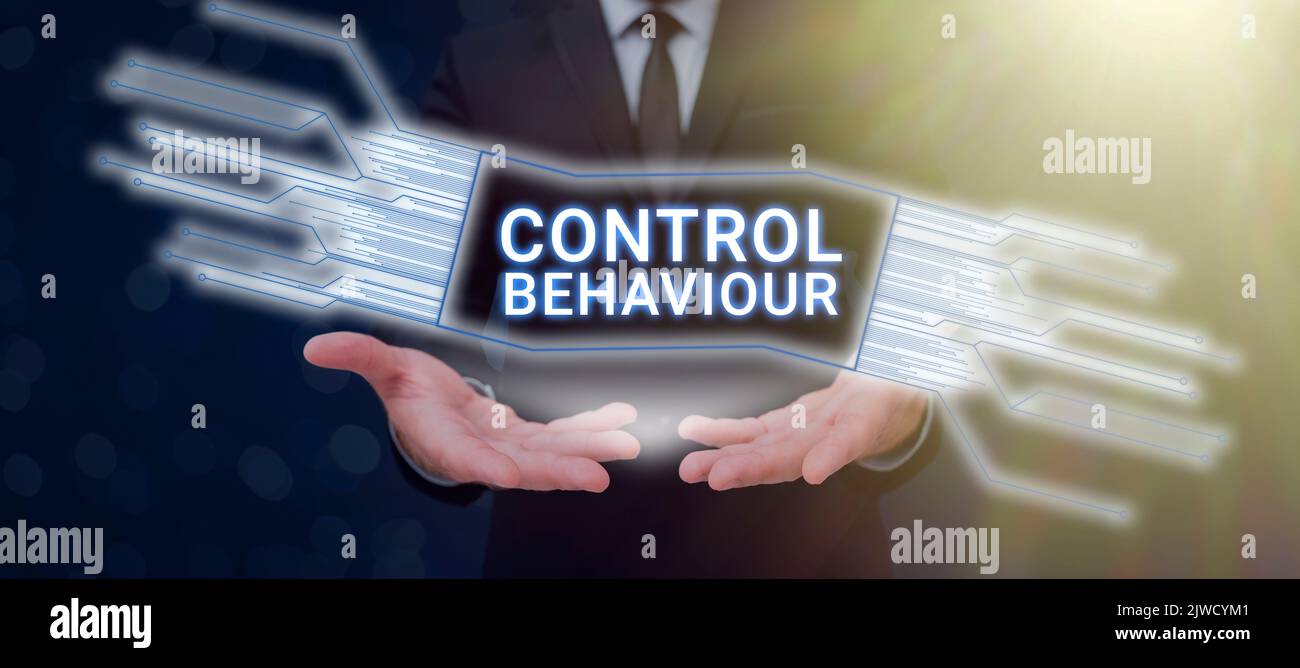 Text caption presenting Control BehaviourExercise of influence and ... Text caption presenting Control BehaviourExercise of influence and ...