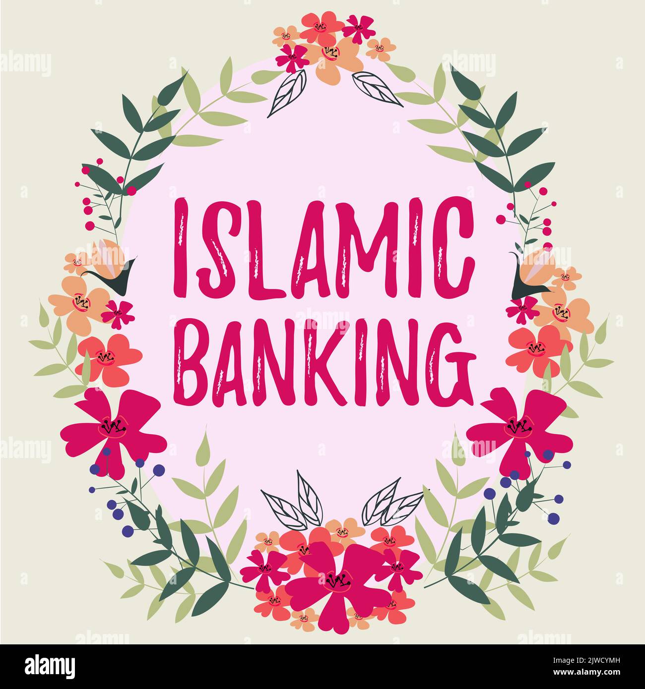 Sign displaying Islamic BankingBanking system based on the principles ...