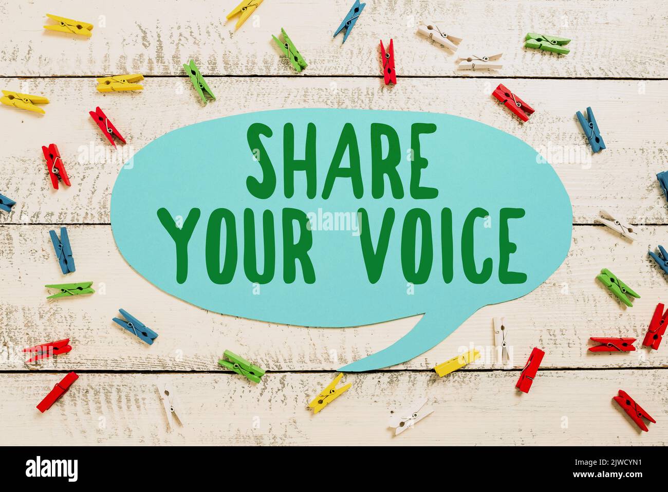 Inspiration showing sign Share Your Voiceasking employee or member to ...