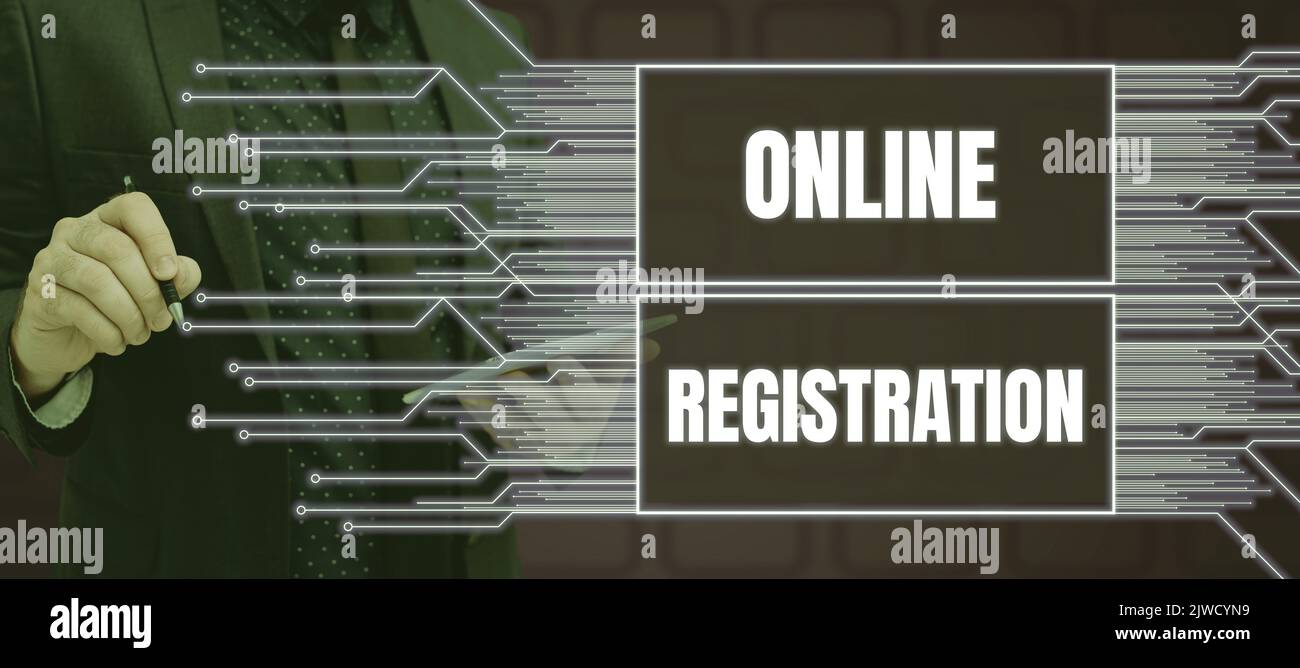 Online registration process hi-res stock photography and images - Alamy