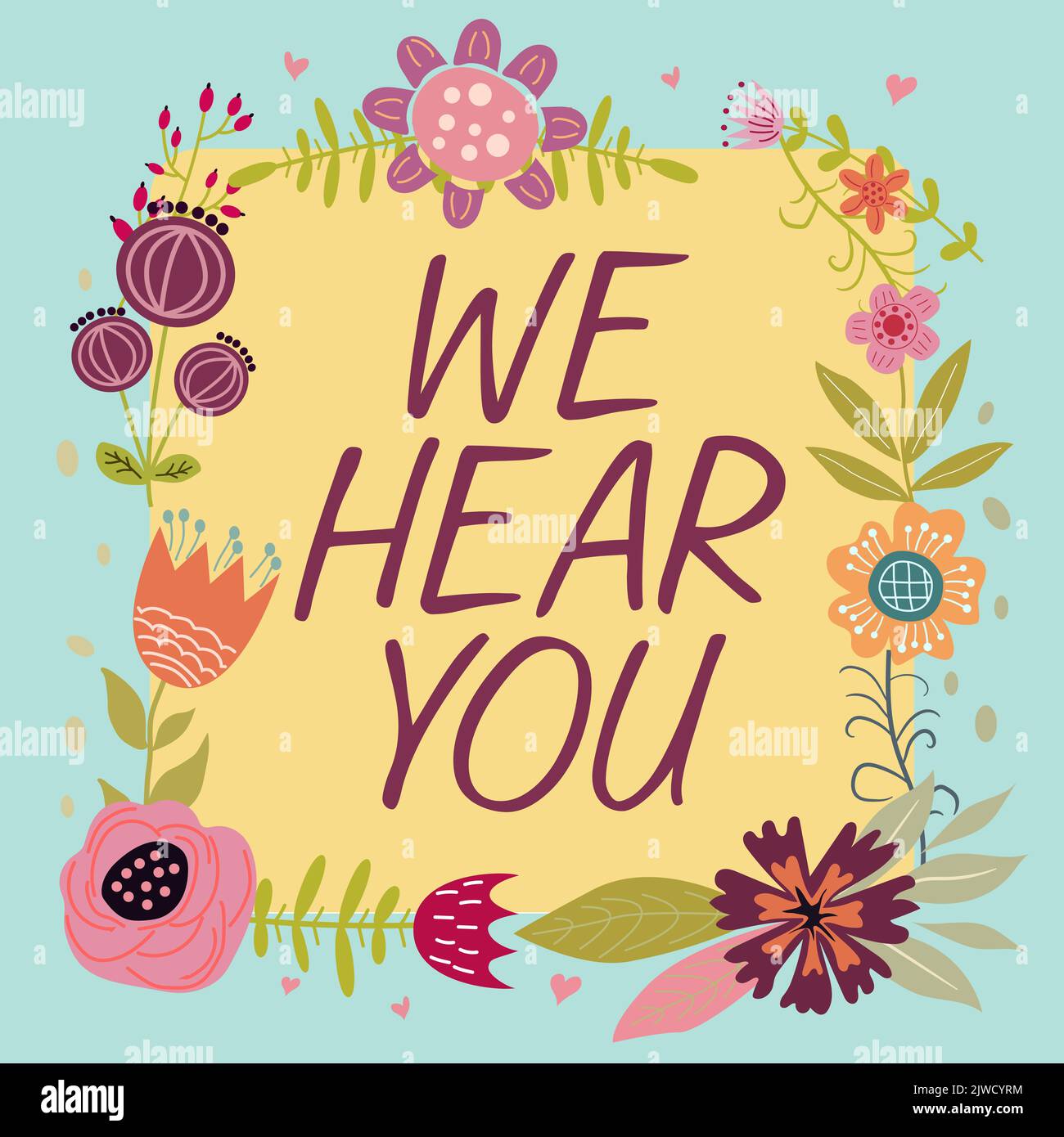 Conceptual display We Hear You. Business showcase Listening intently professional counselling ...