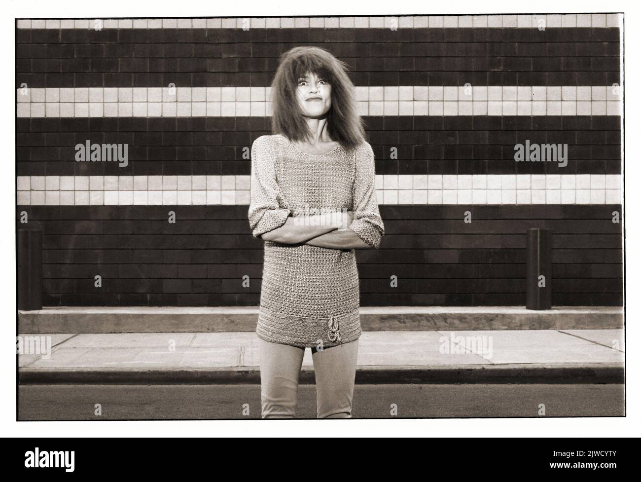A 1982 posed portrait of Carla Bley, an avant garde jazz, composer ...