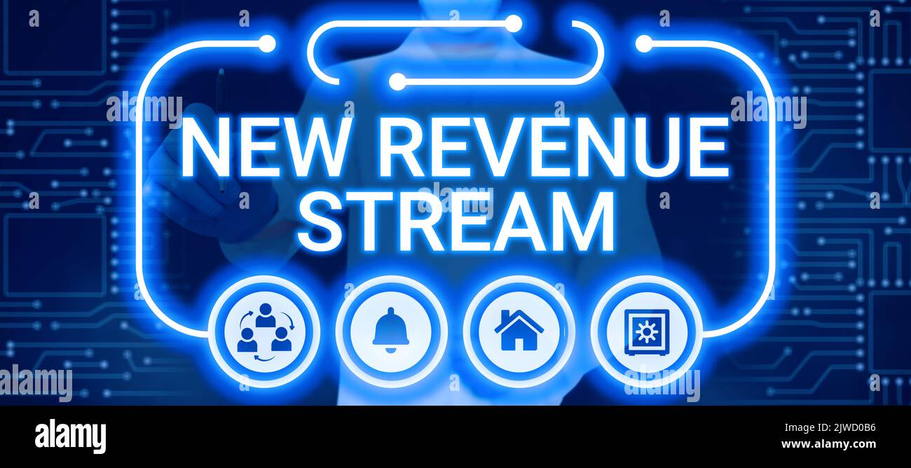 Handwriting text New Revenue StreamAdditional Enhanced Source of Income ...