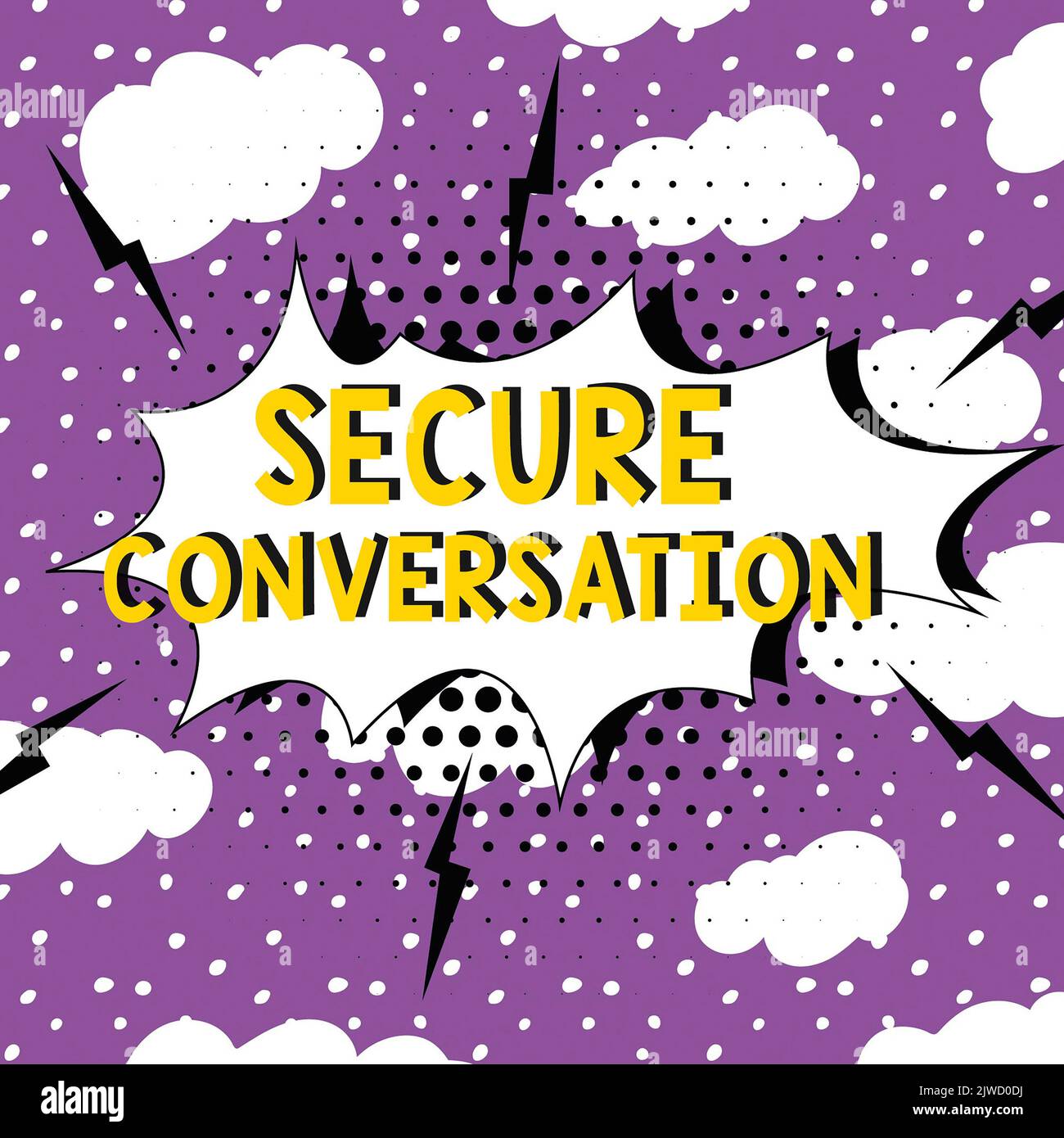 Hand writing sign Secure Conversation. Business idea Secured Encrypted ...