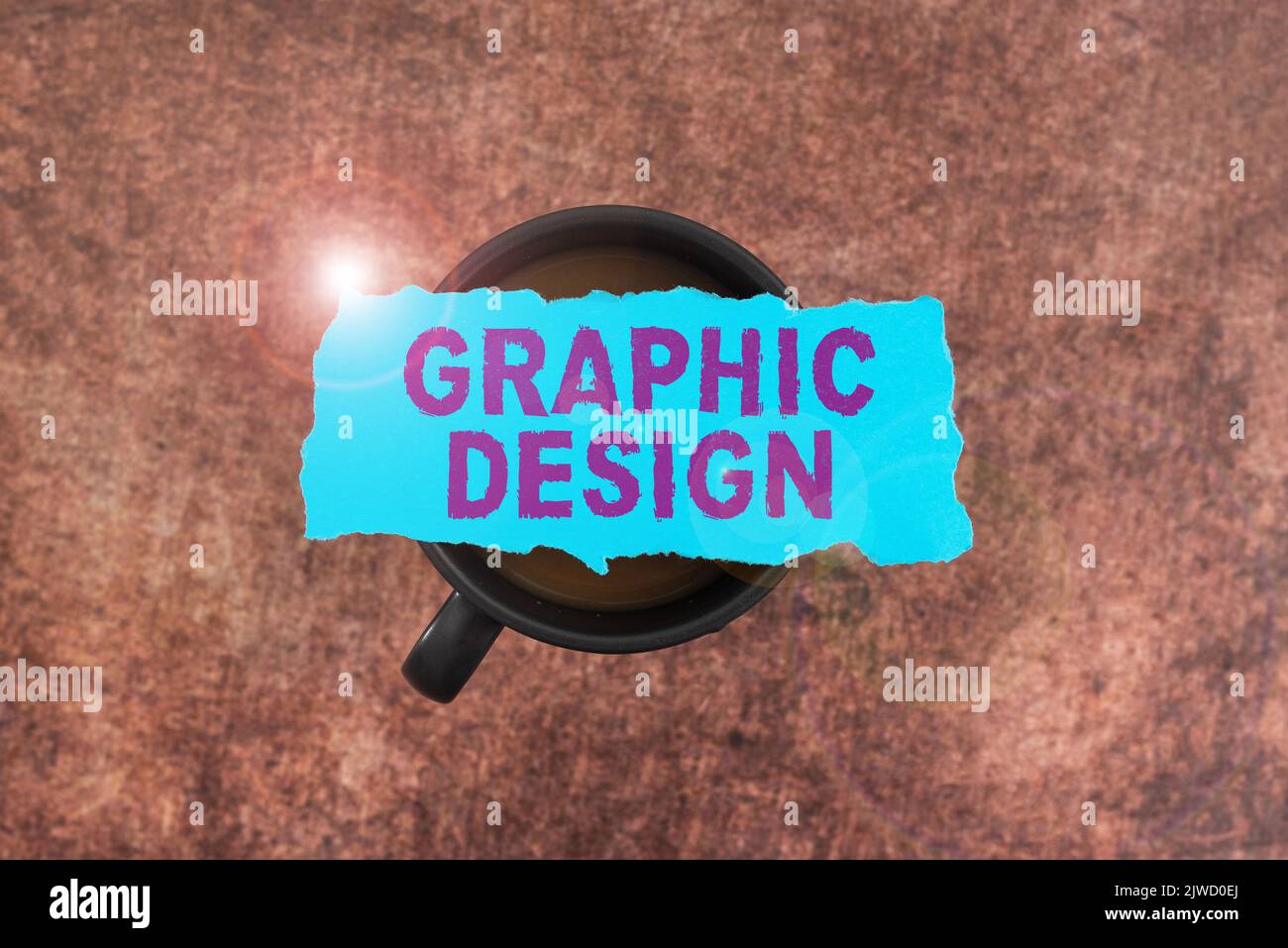 Sign displaying Graphic Designart or skill of combining text and pictures in advertisements ...