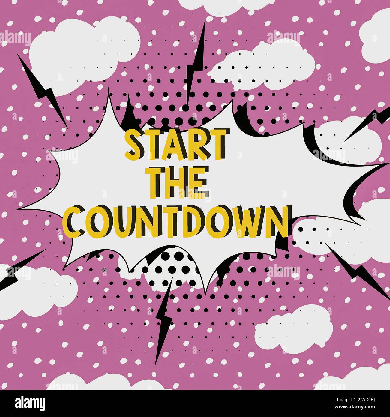 Writing displaying text Start The Countdown. Internet Concept Sequence ...