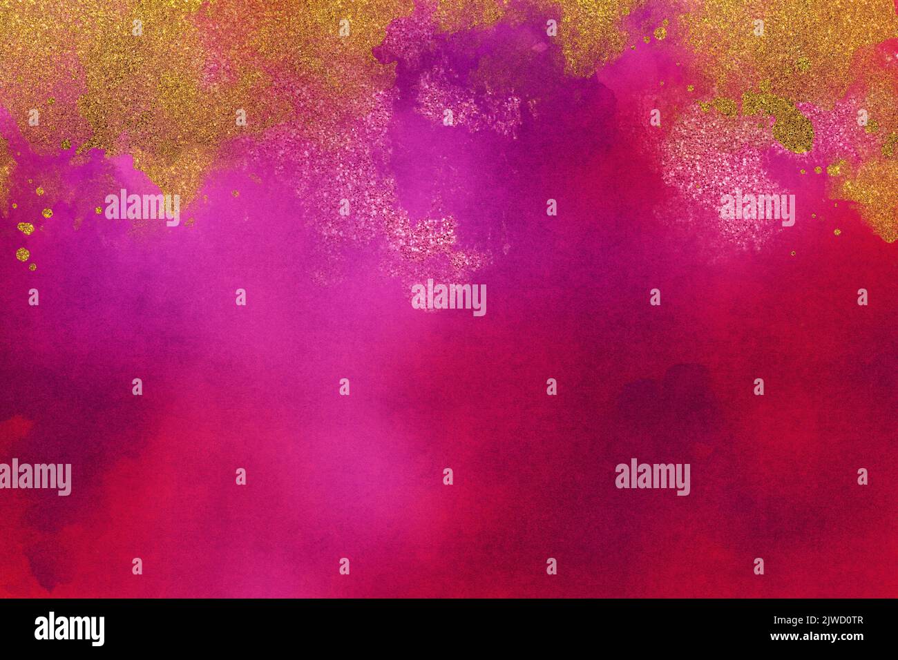 Abstract Luxury Indian Pink gold watercolor background texture Stock ...