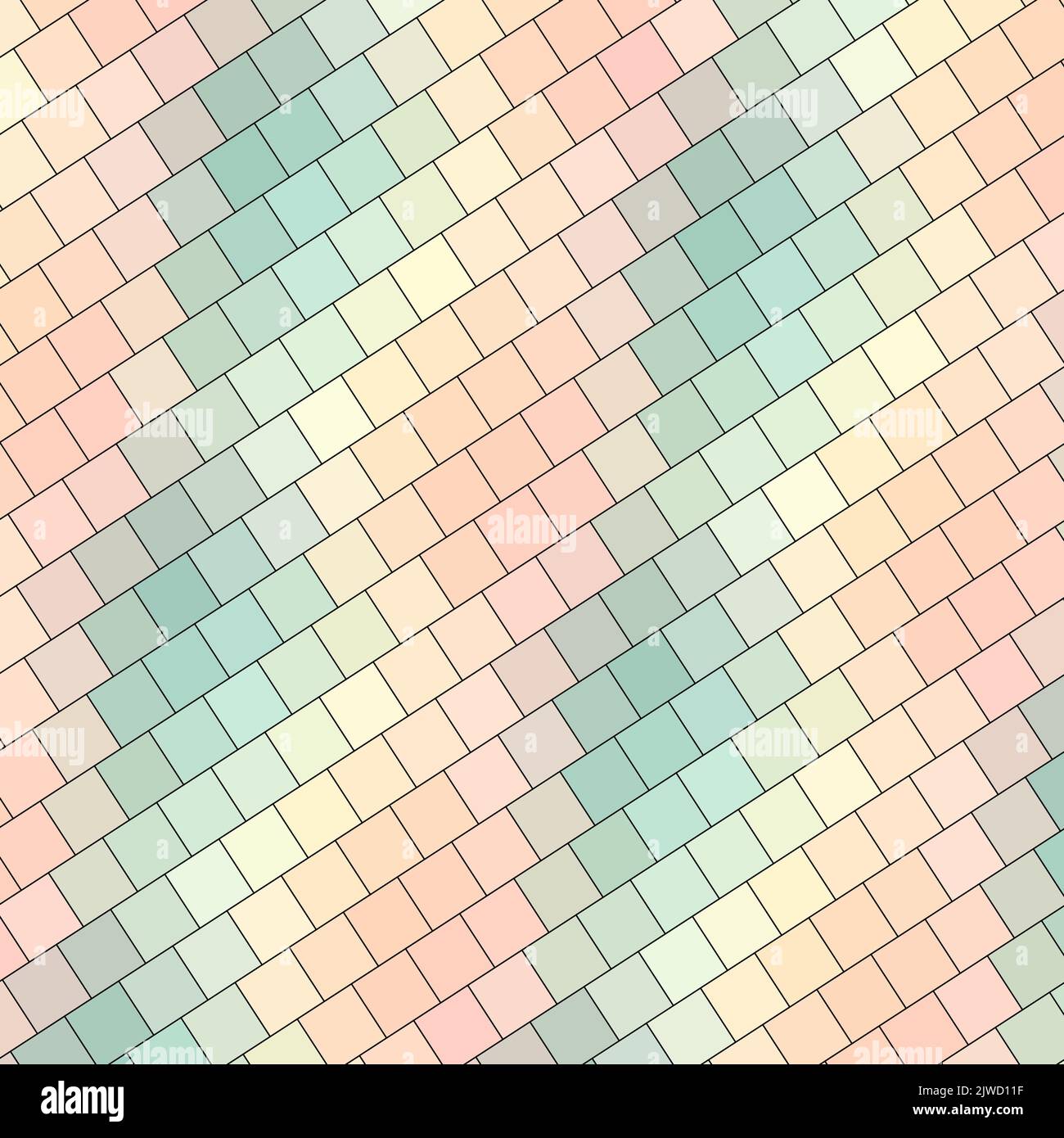 abstract squared Colorful palette brick wall texture background with ...