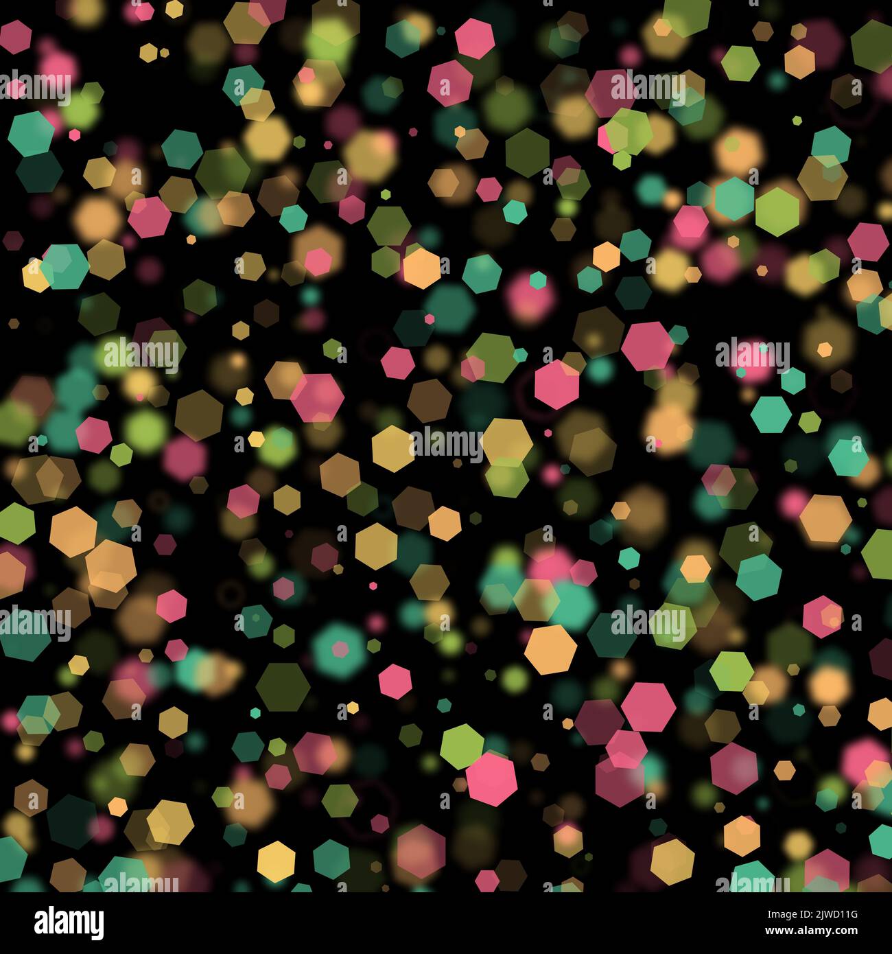 Illustration of an abstract light dots and blurred Hexagon backdrop ...