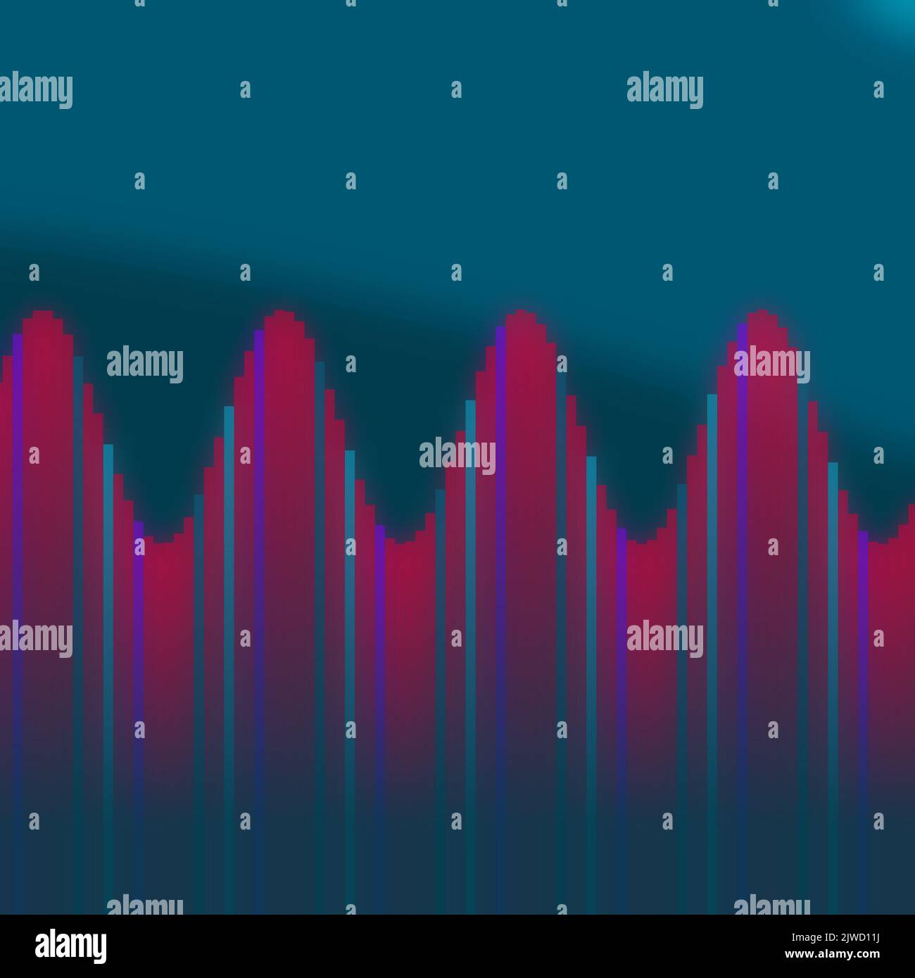 Abstract colorful Illustration of Stylized Sound frequency equalizer ...