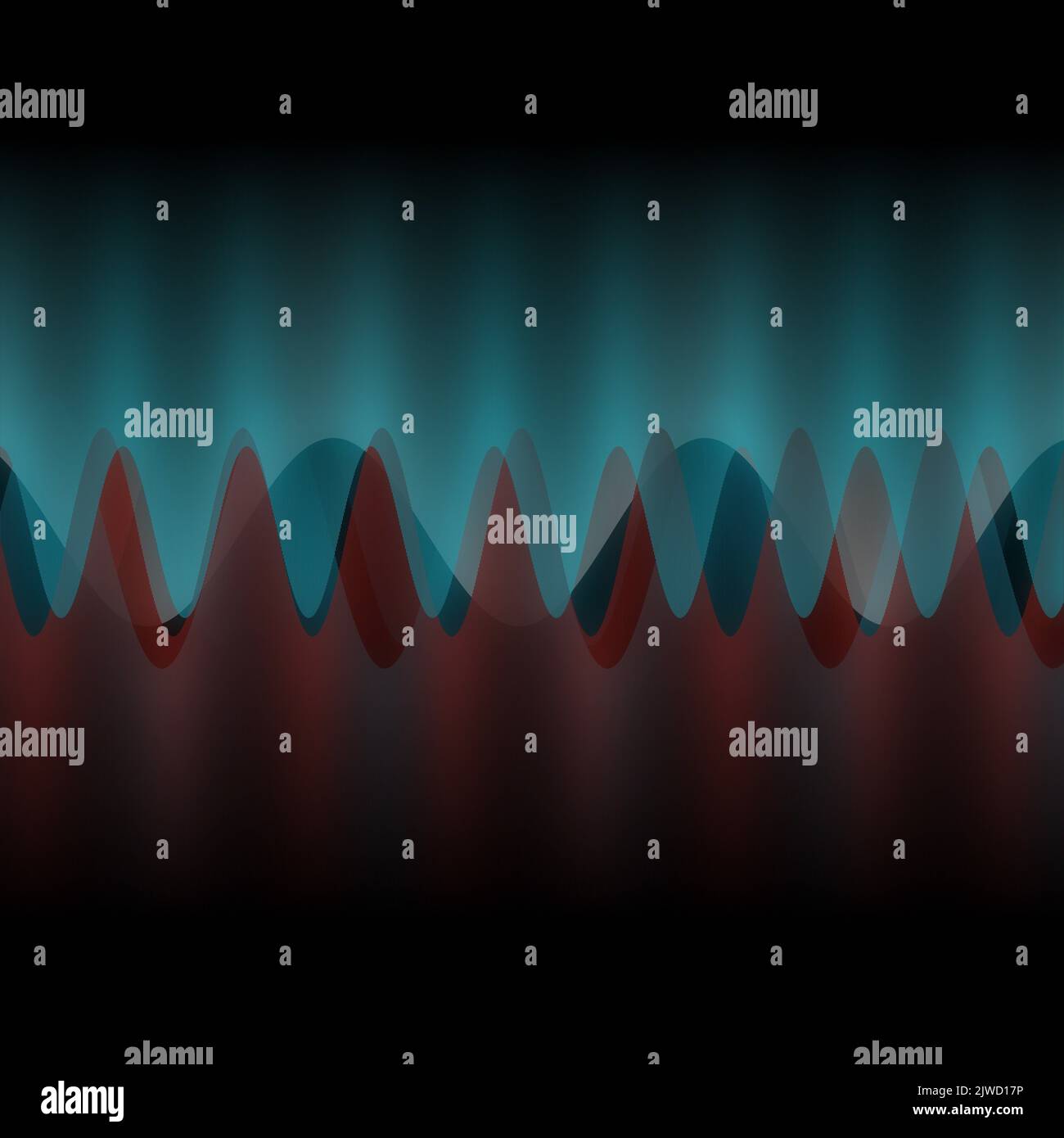 Illustration of multiple waves oscillating or overlapping by many small ...