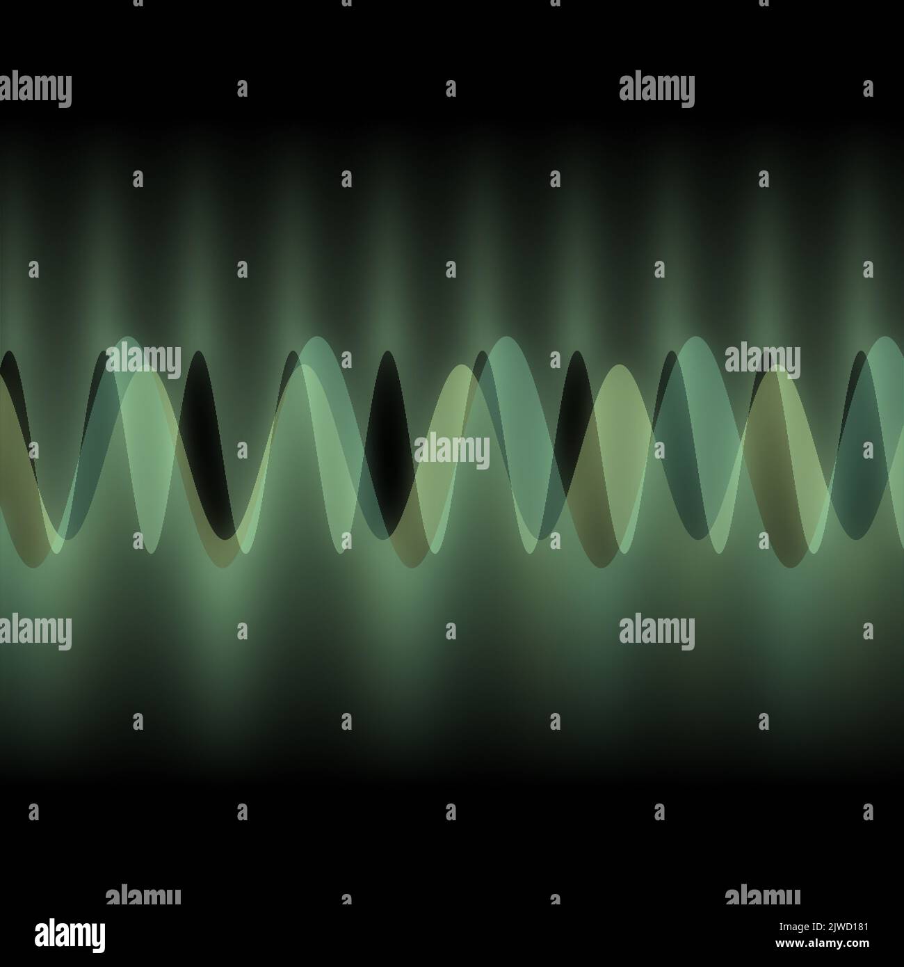 Illustration of multiple waves oscillating or overlapping by many small ...