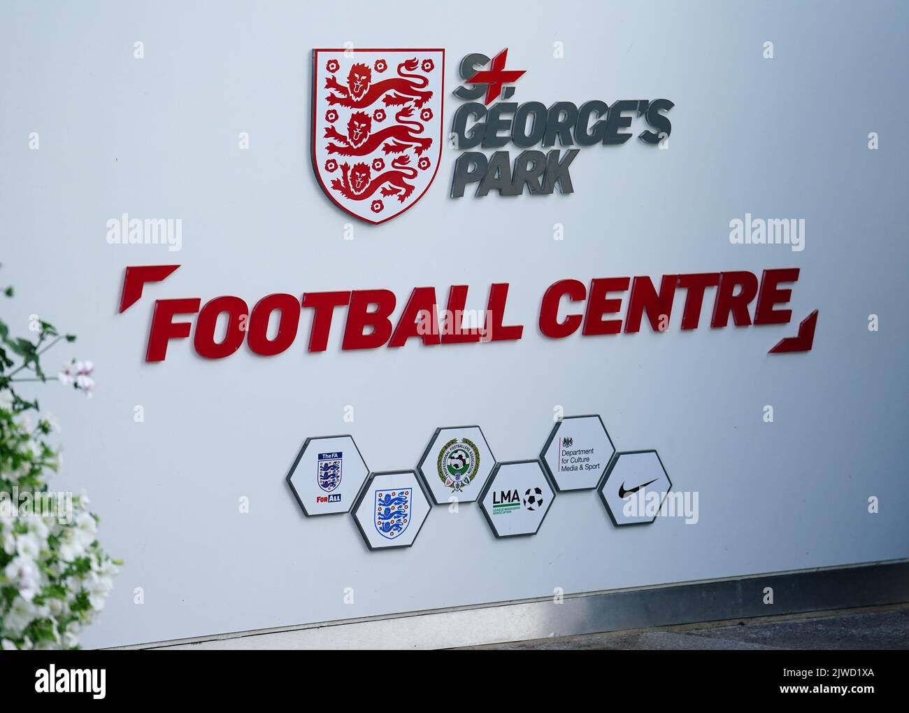 St. George's Park Football Centre signage at St. George's Park, Burton ...