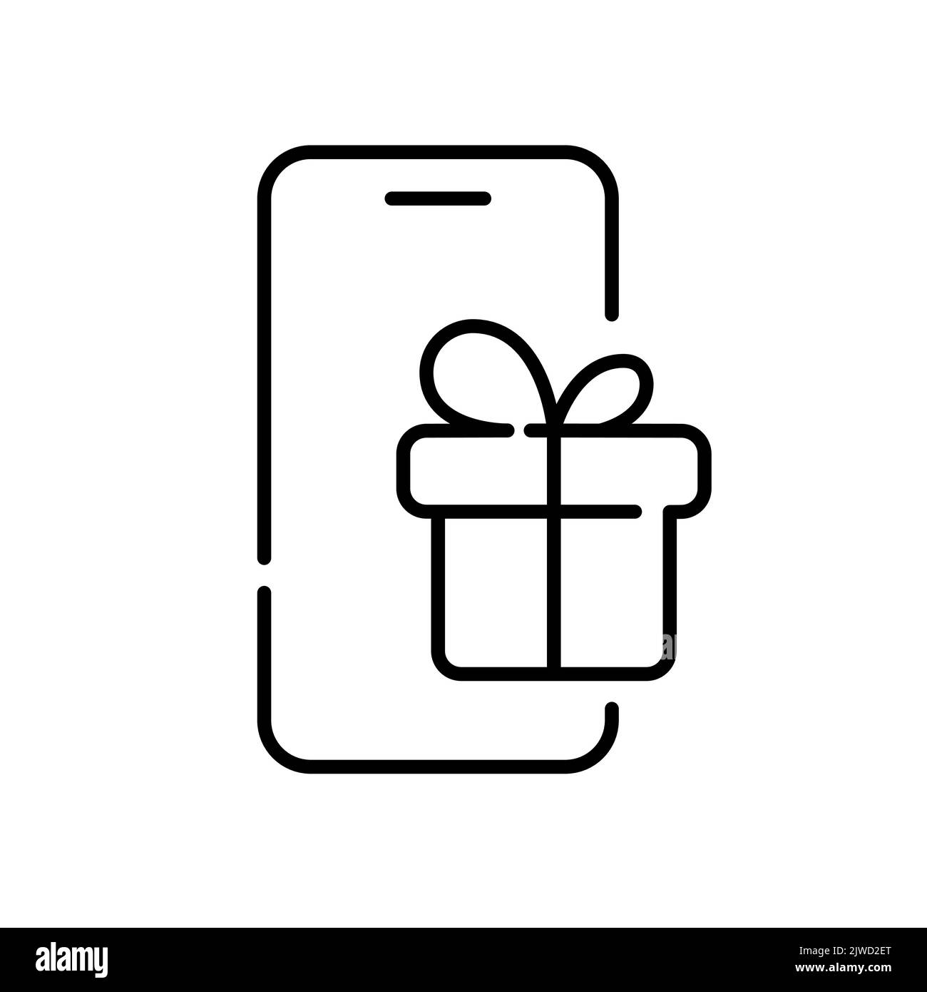 Outline smartphone icon Black and White Stock Photos & Images - Alamy